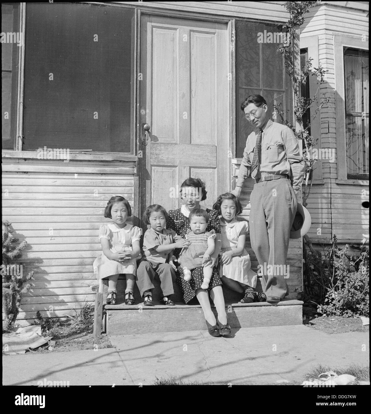 California members of the mitarai family on their ranch hi-res stock ...