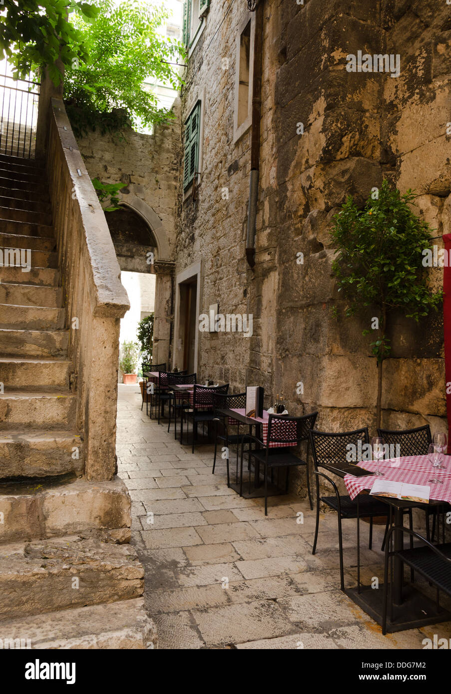 A sidewalk restaurants, Split, Croatia Stock Photo - Alamy