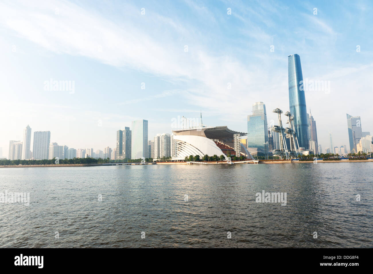 Pearl River landscape in Guangzhou city, Guangdong province, China ...