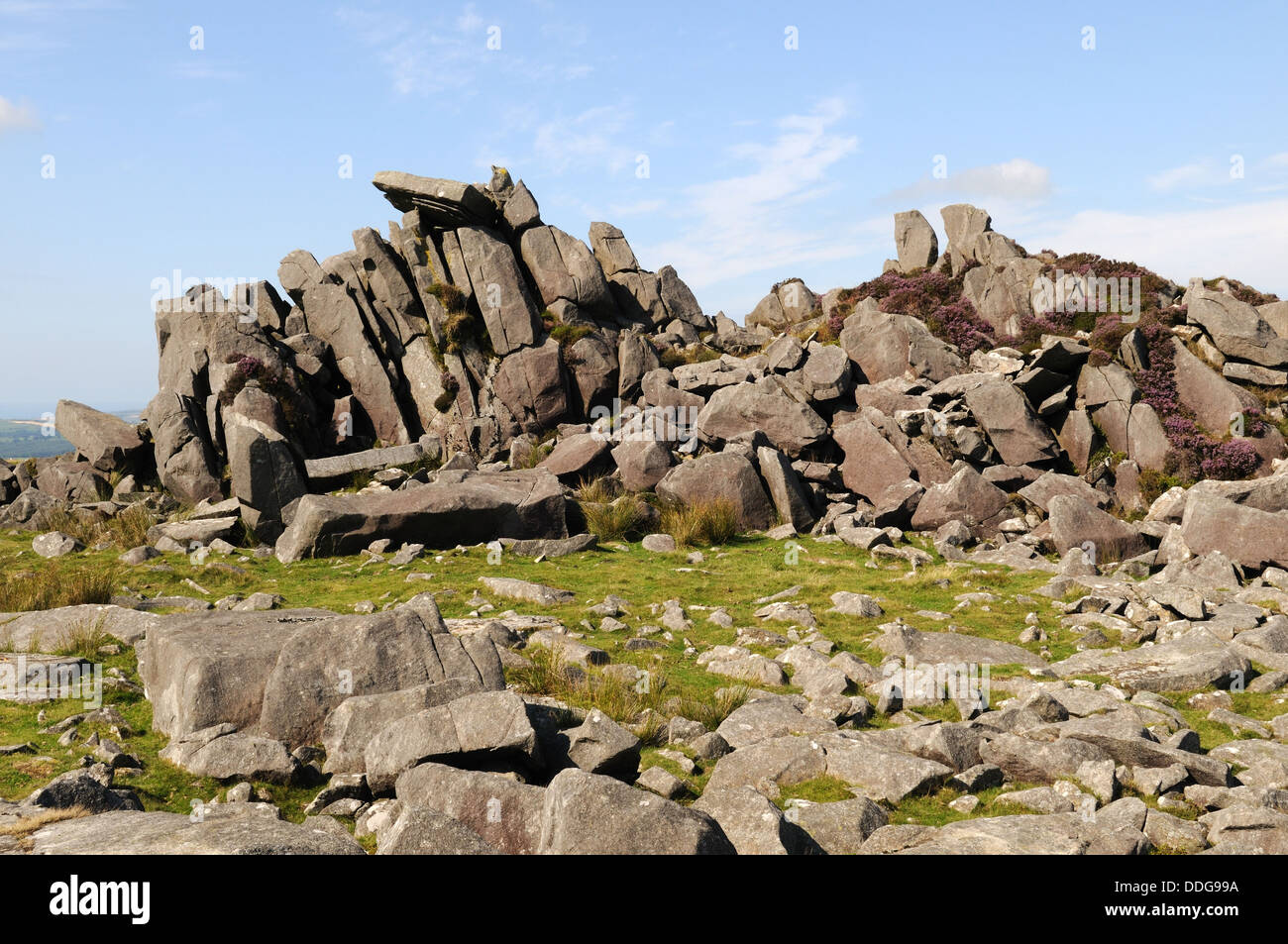 Bluestones outcrops of spotted dolerite Carn Menyn or Carn Meini ...