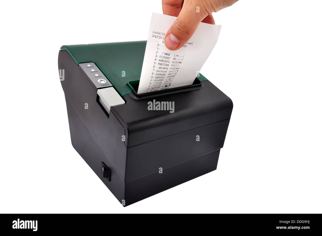 thermal printer and check Stock Photo - Alamy