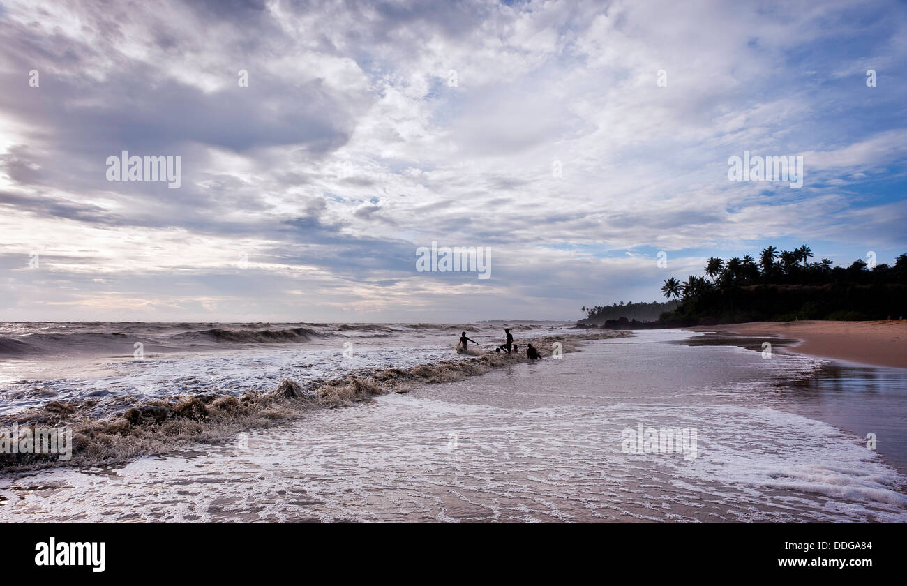 Dusk On Thottada Beach Kannur Kerala India Stock Photo Alamy