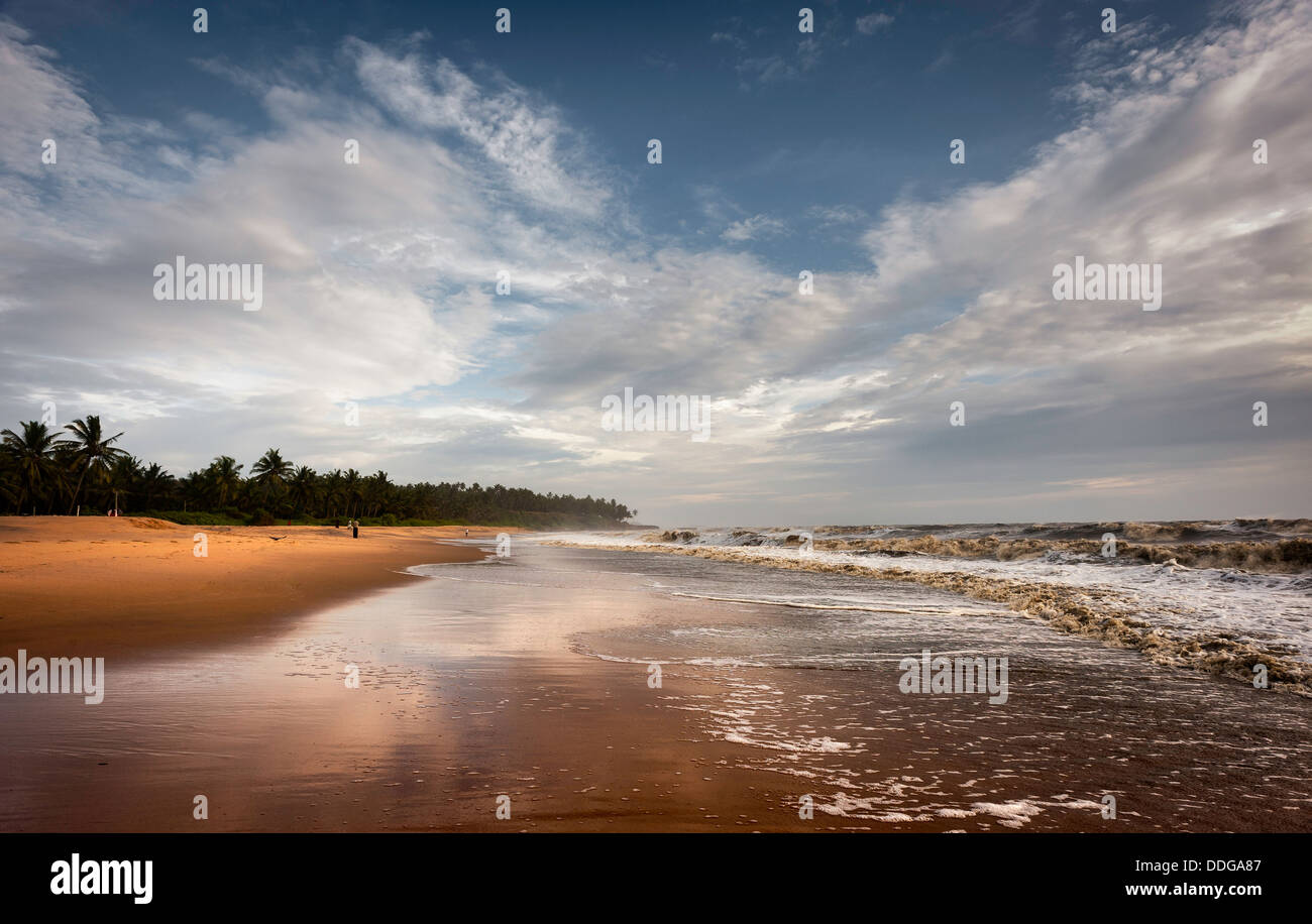 Dusk On Thottada Beach Kannur Kerala India Stock Photo Alamy