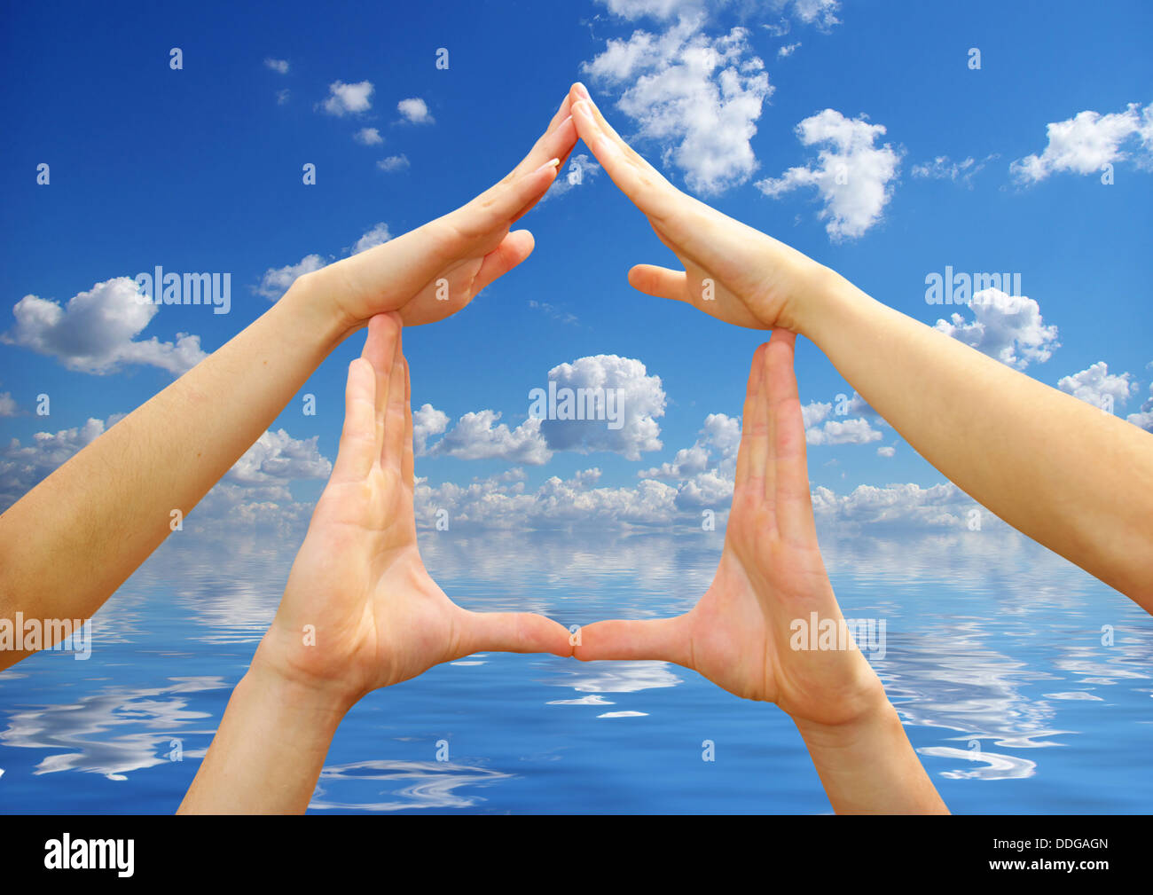 house made of hands Stock Photo - Alamy