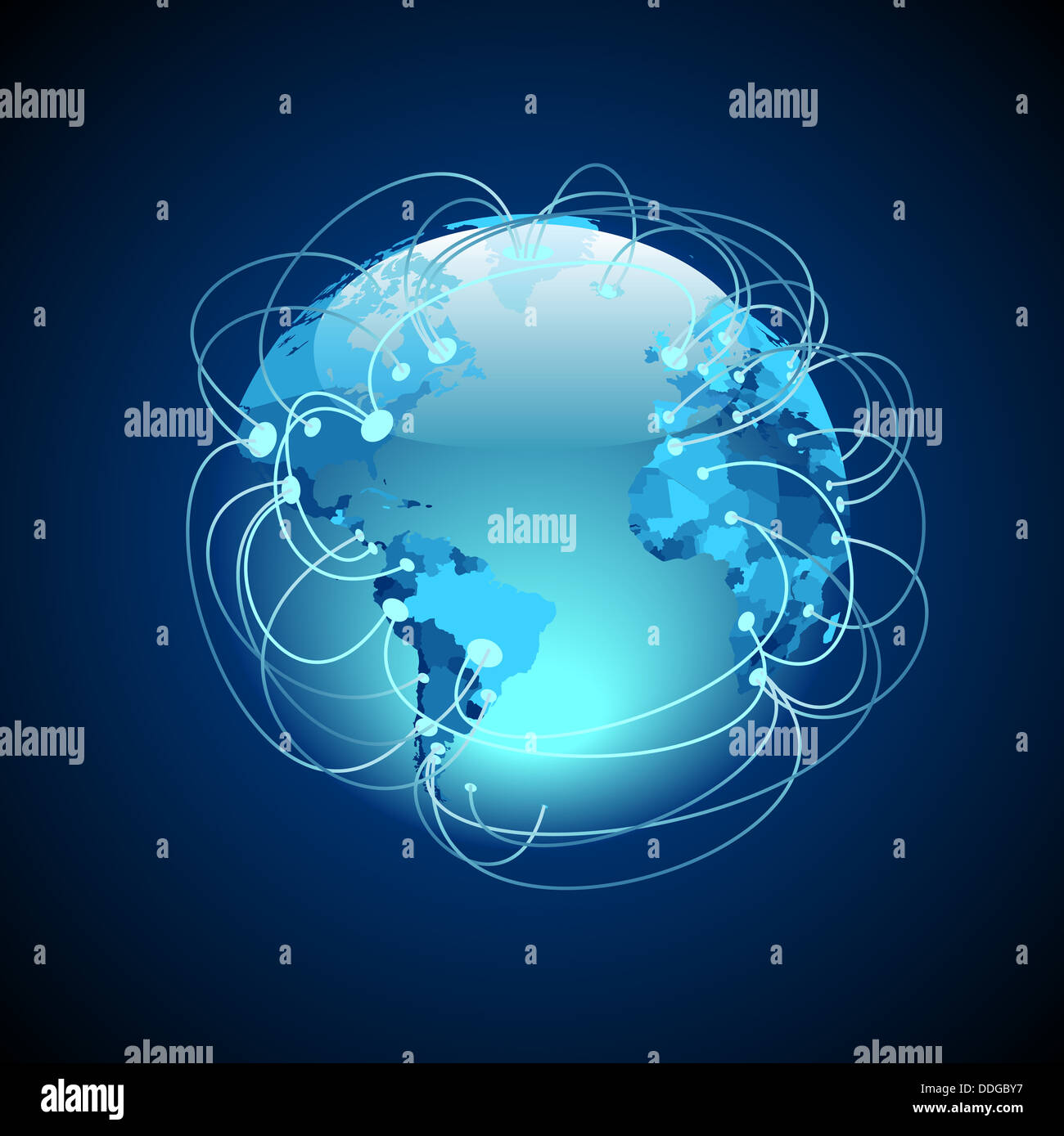 Worldwide connections concept Stock Photo - Alamy