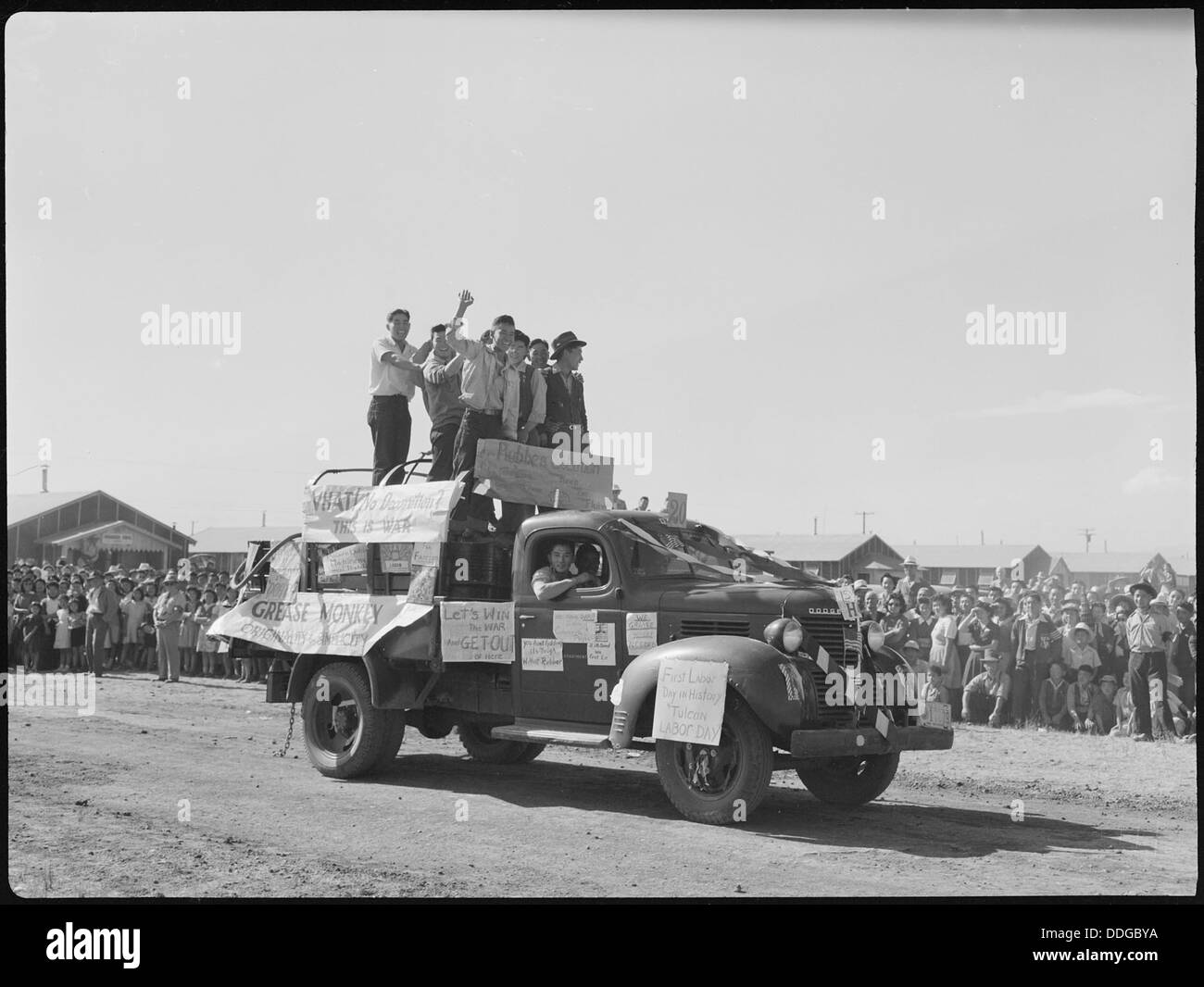 Tule Lake Relocation Center, Newell, California. A parade was held by ...