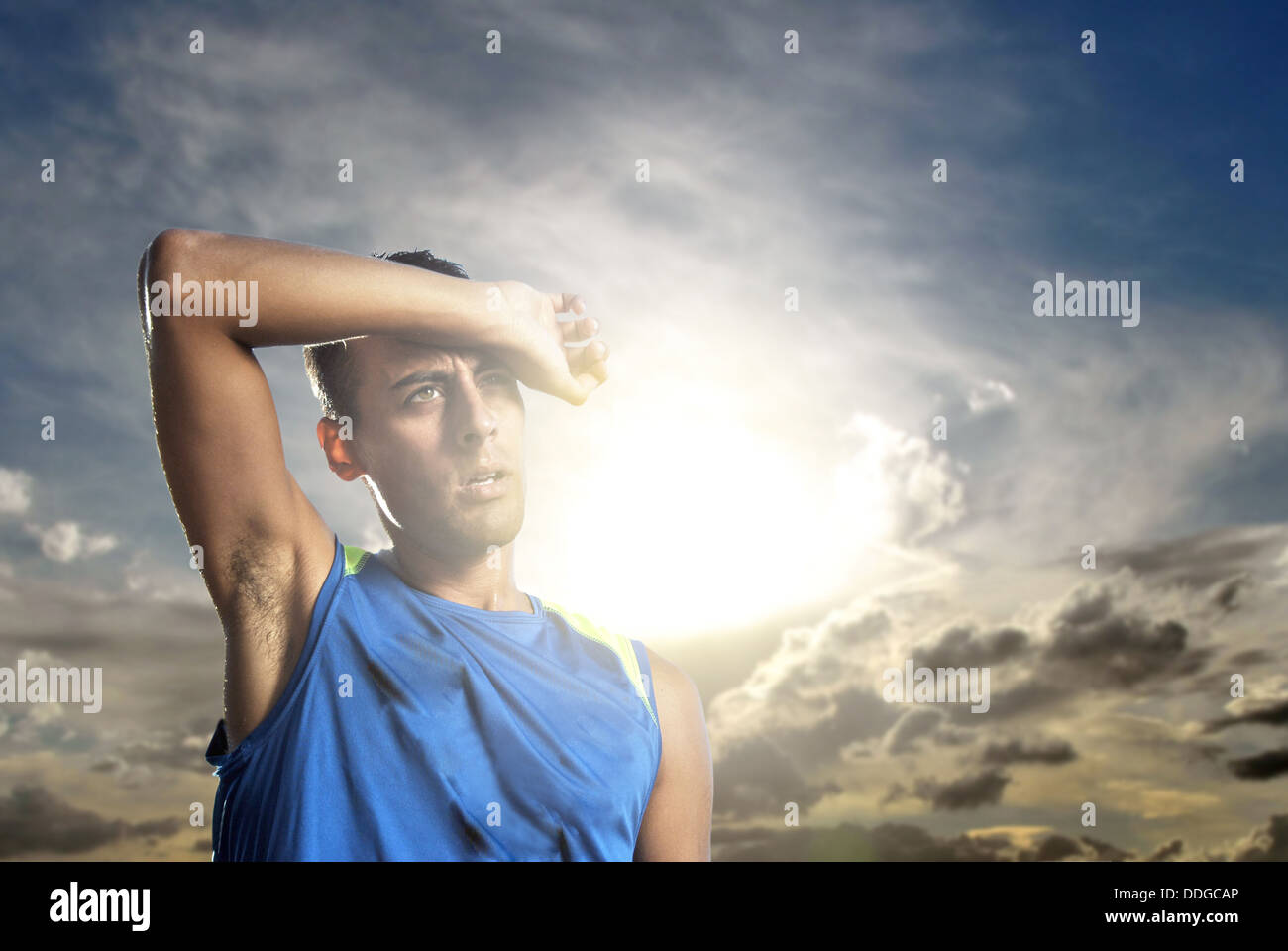 young athlete after doing a long race Stock Photo - Alamy