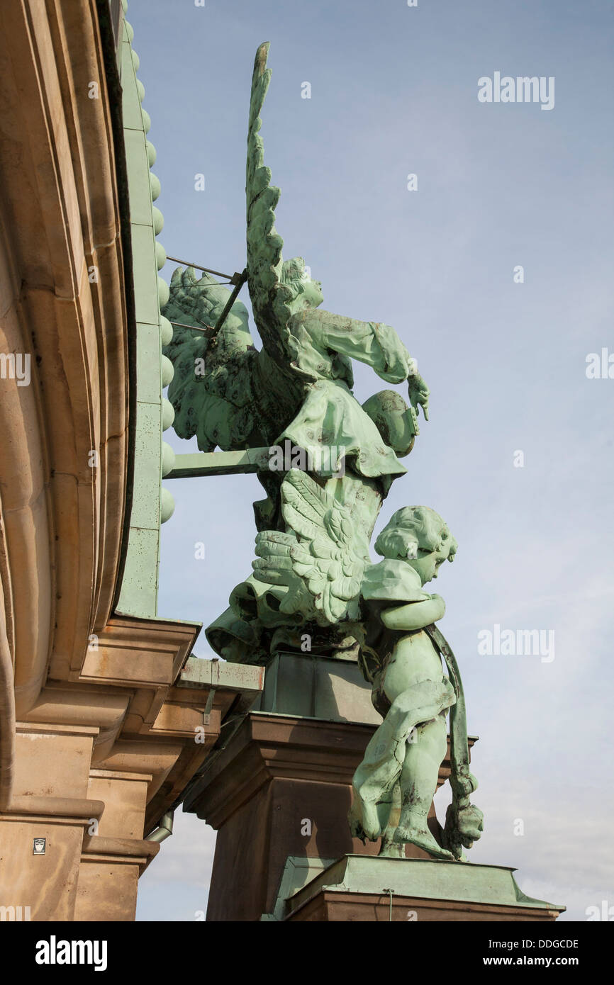 Angel Sculpture on Dome of Berliner Dom Cathedral Church; Berlin ...