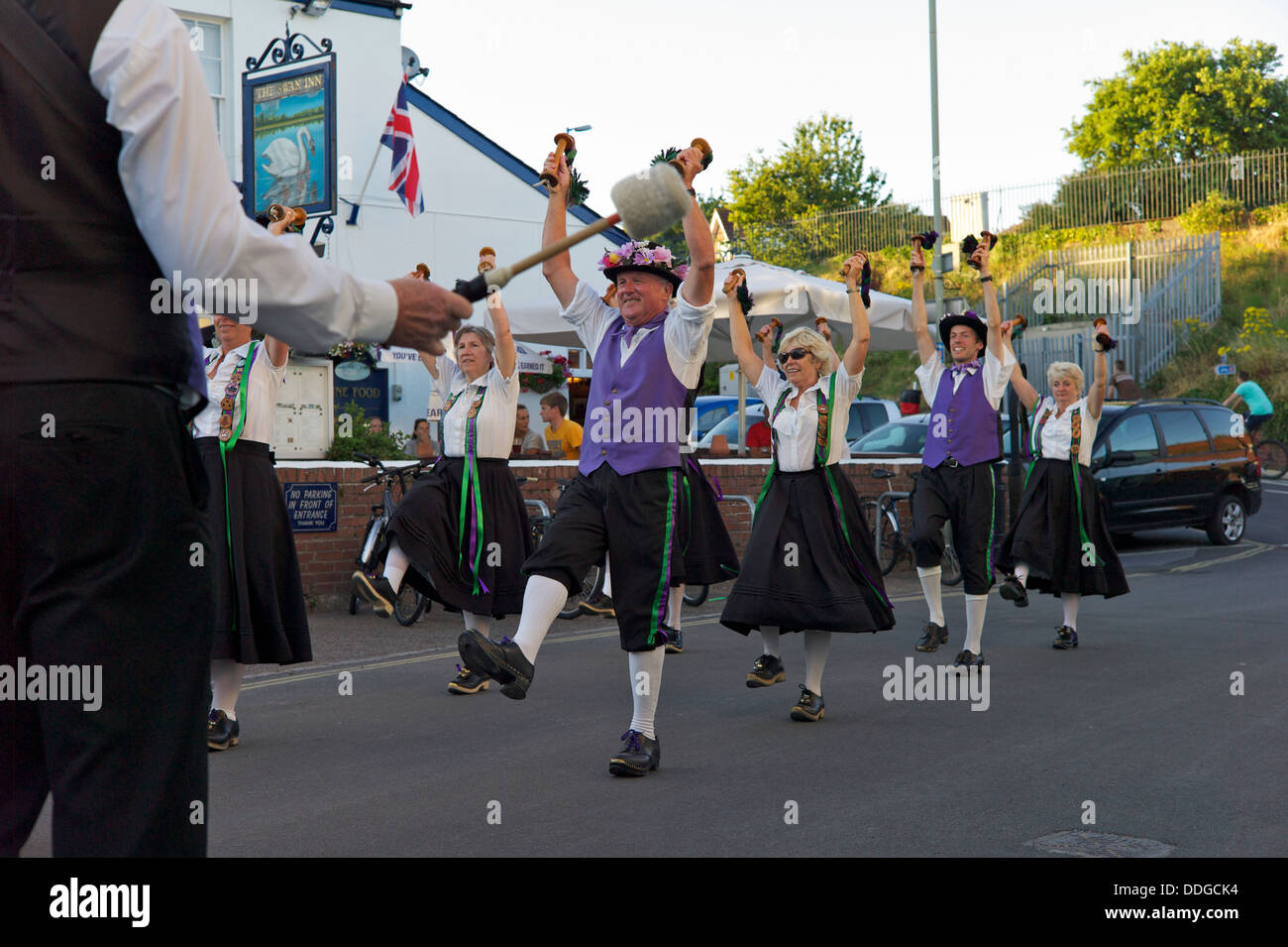 Morris Dancers perform in Lympstone, Devon, UK Stock Photo - Alamy