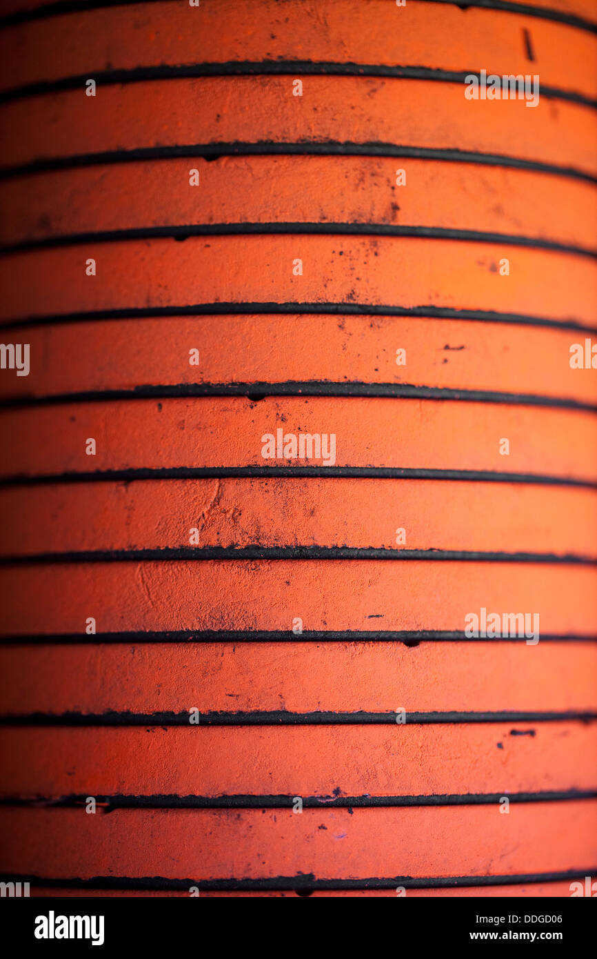 A stack of clay targets, or clay pigeons, at a trap and skeet range in ...