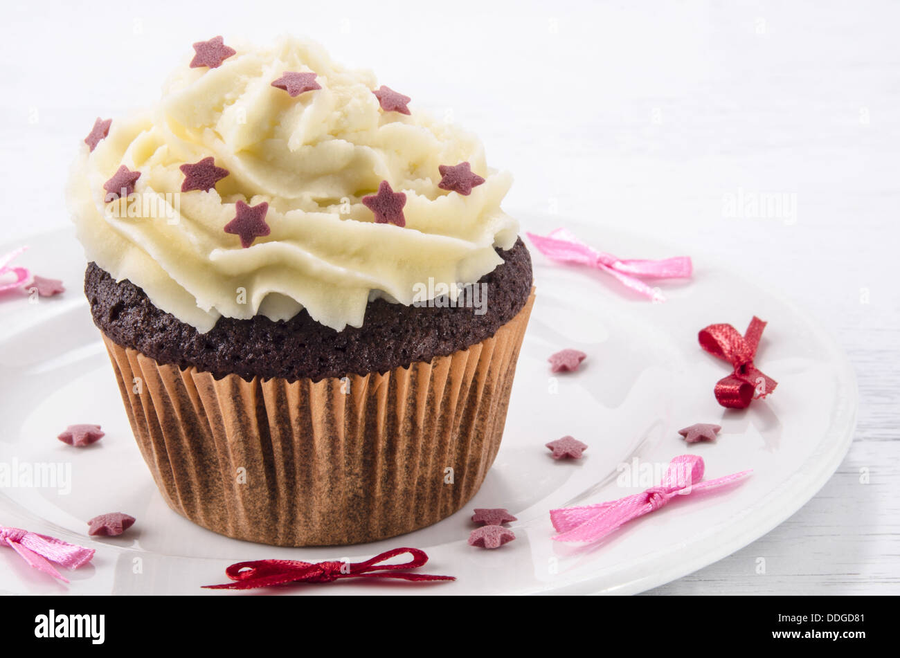 cup cake with butter cream Stock Photo - Alamy