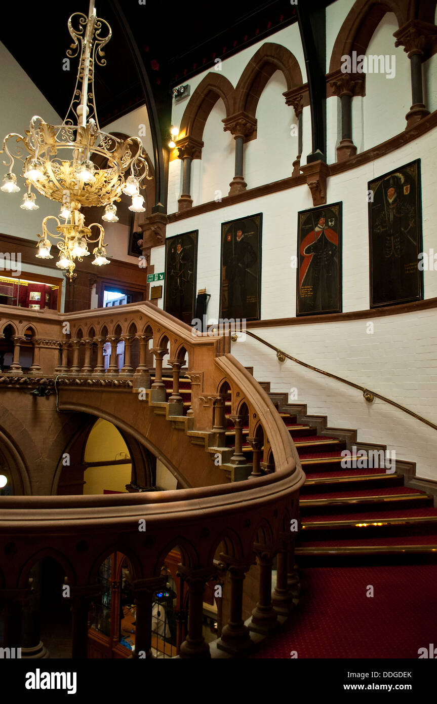 Staircase in Chester Town Hall, Chester, UK Stock Photo - Alamy