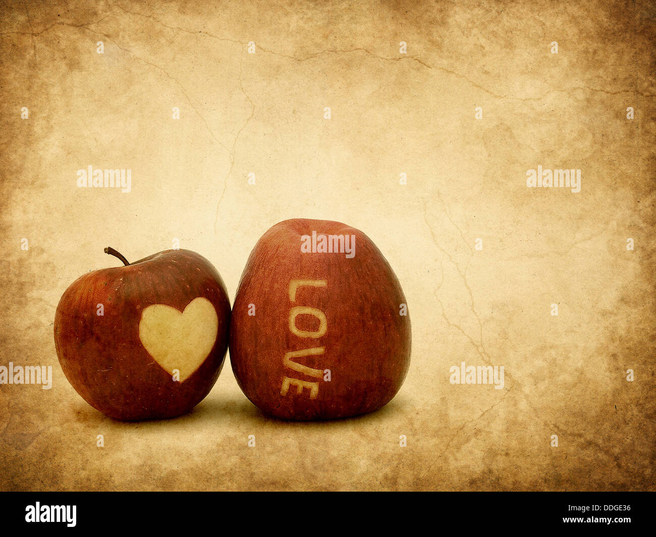 Heart apple exercise fruit hi-res stock photography and images - Alamy