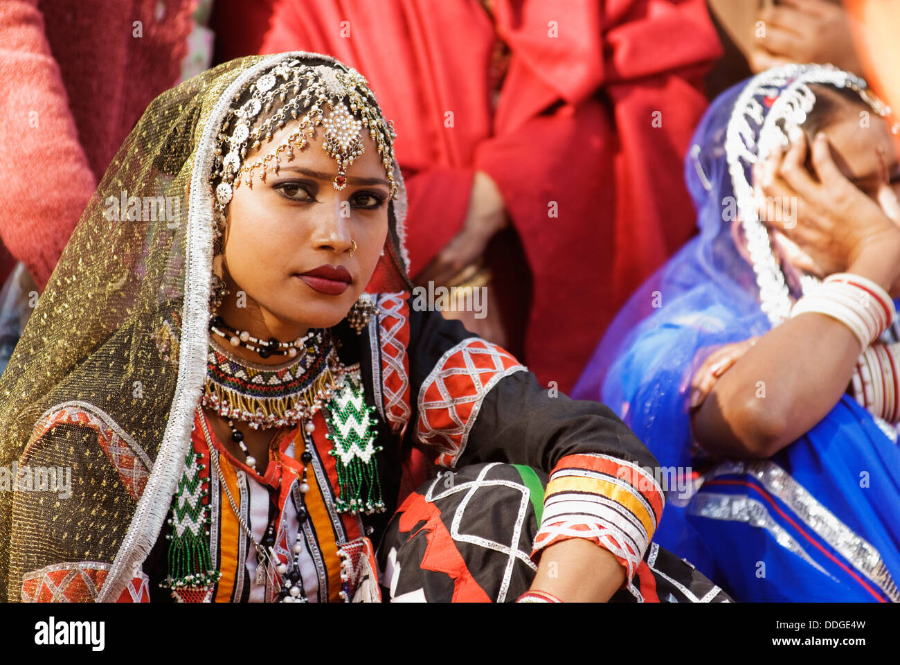 Woman in traditional Rajasthani dress at Surajkund Mela, Faridabad ...