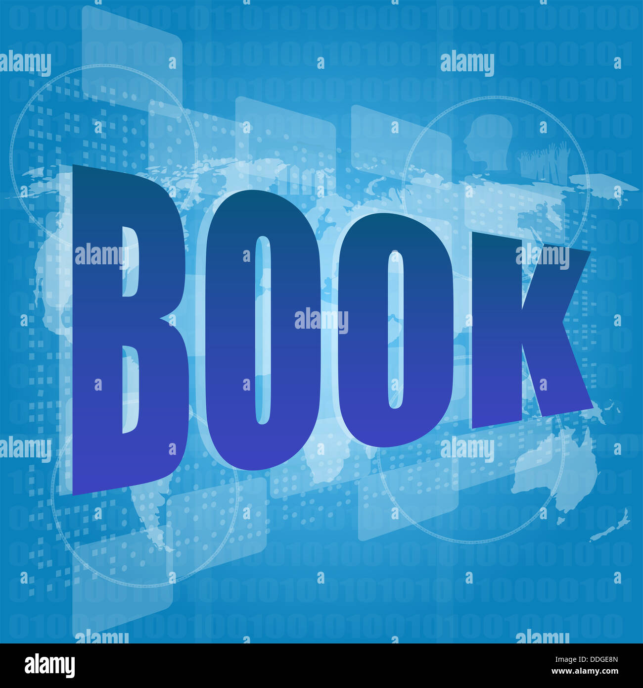 book words on digital screen Stock Photo - Alamy