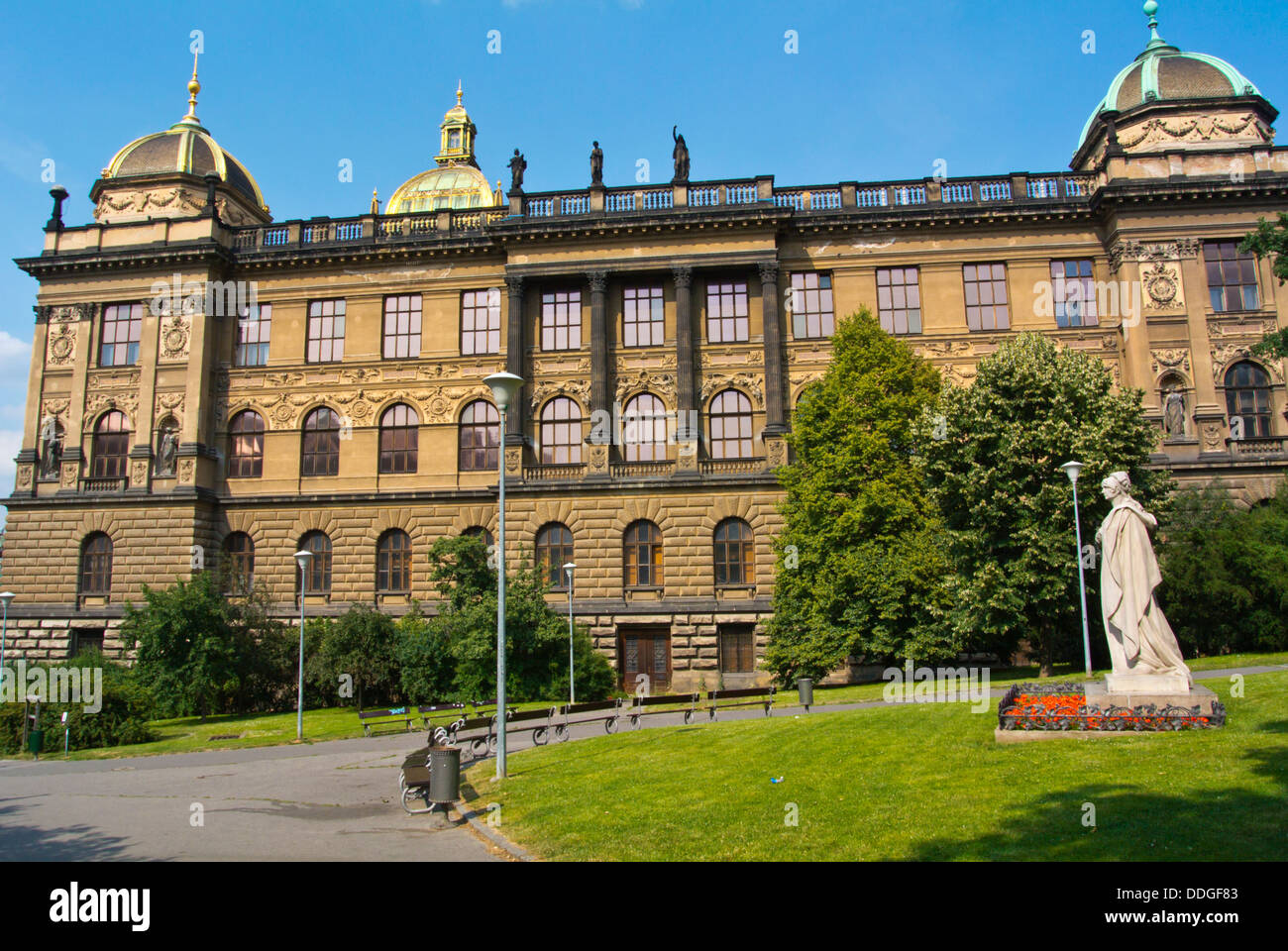 Celakovskehy sady park with National Museum in background new town ...