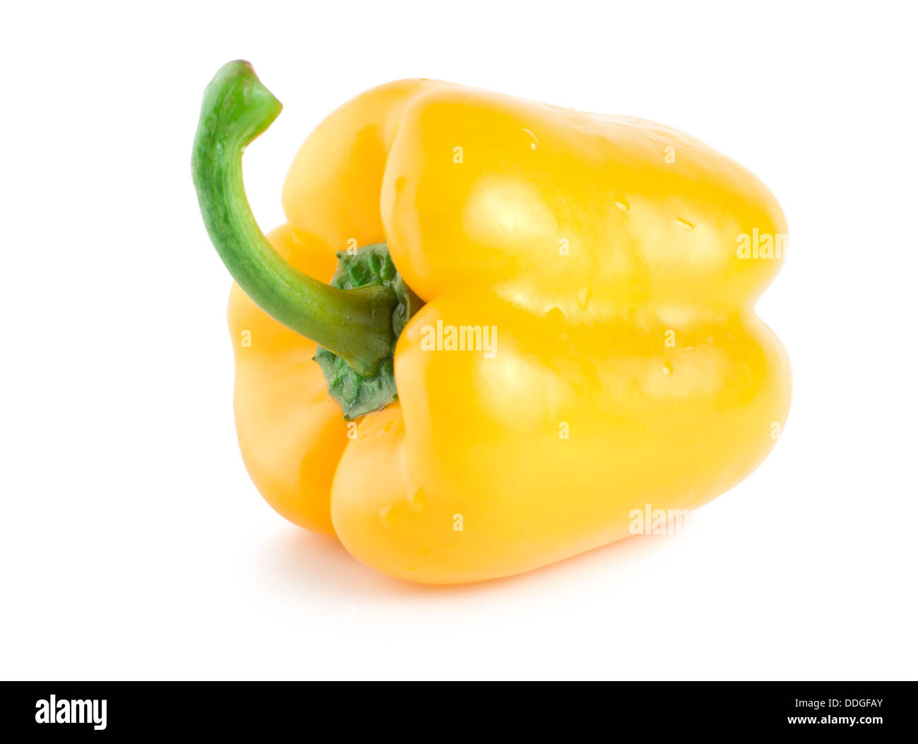 Fresh wet yellow pepper Stock Photo - Alamy