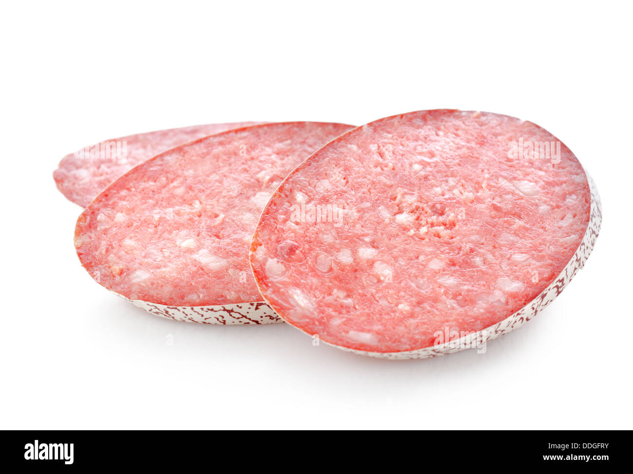 Salami smoked sausage Cut Out Stock Images & Pictures - Alamy