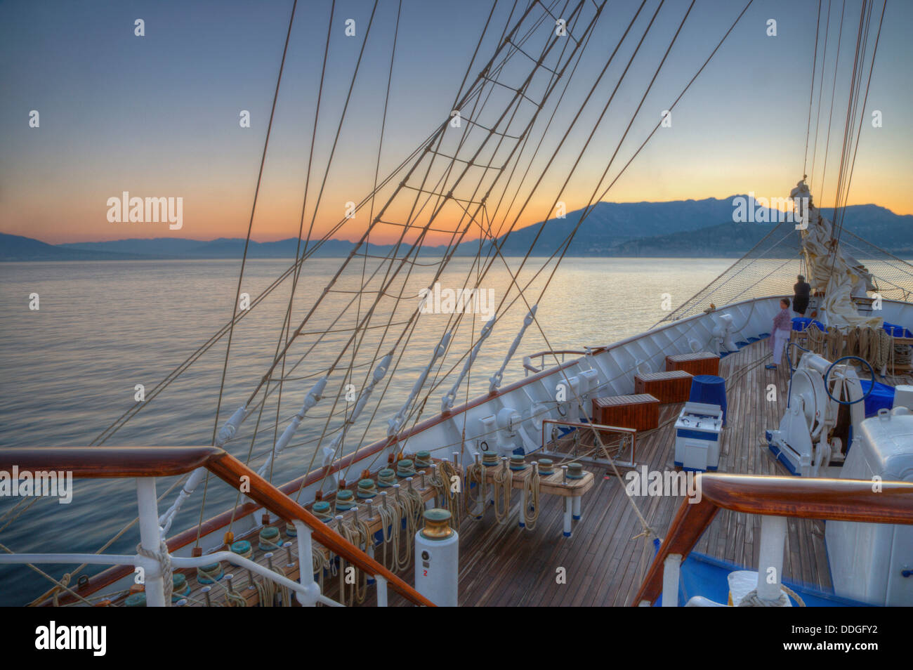 Royal clipper ship in the sea, Italy Stock Photo - Alamy