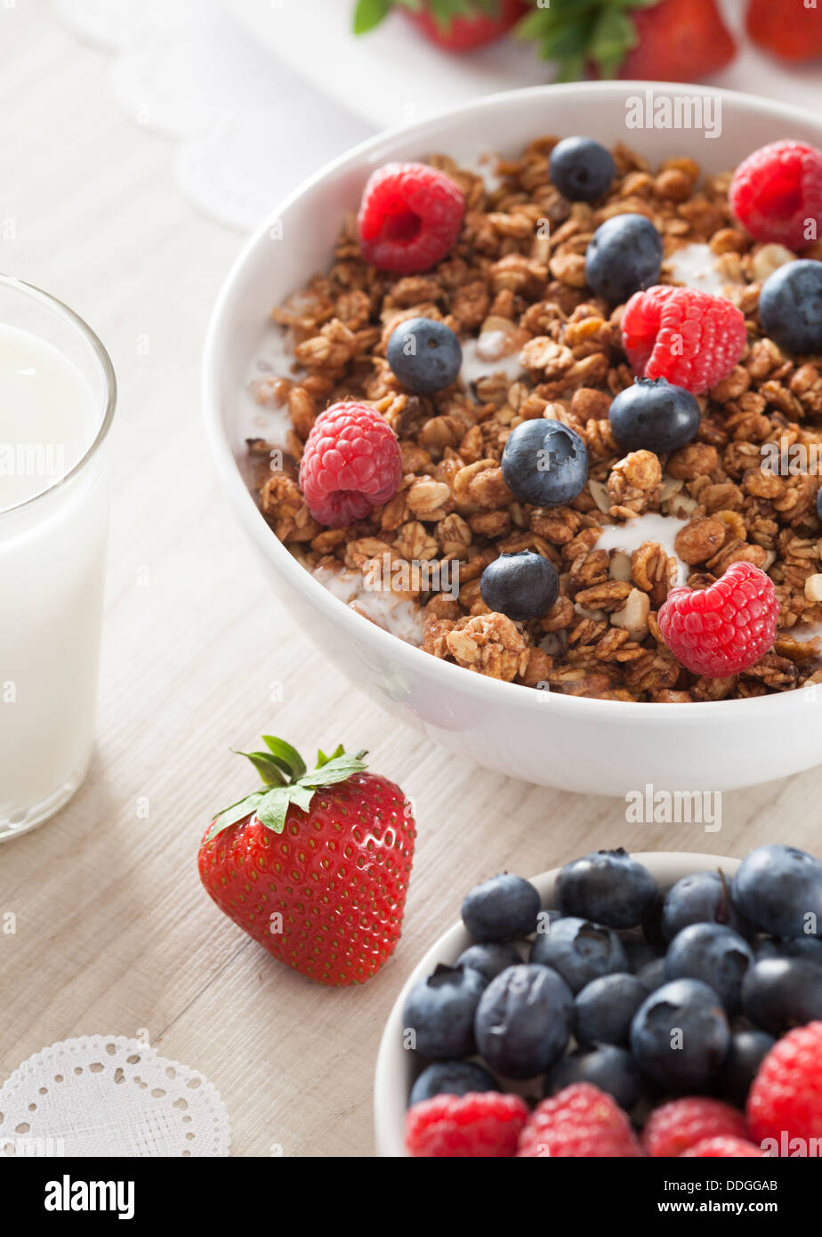 muesli with berries Stock Photo - Alamy