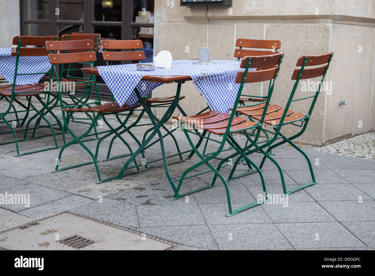 Cafe Terrace Table and Chairs, Berlin, Germany Stock Photo - Alamy