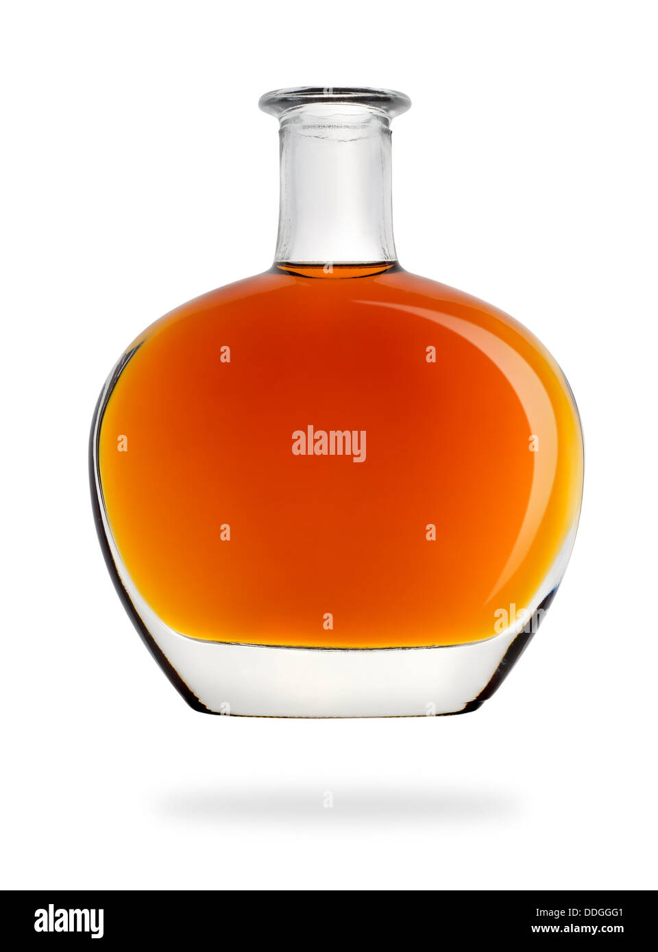 Bottle of cognac isolated Stock Photo - Alamy
