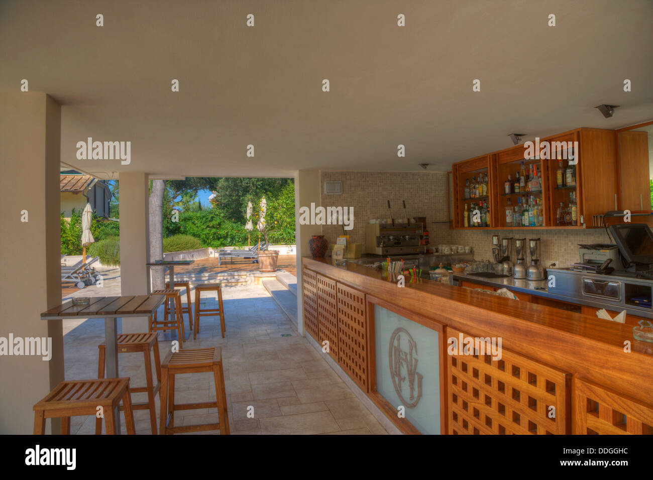 Kitchen counter at the restaurant of a hotel, Sorrento, Campania, Italy ...