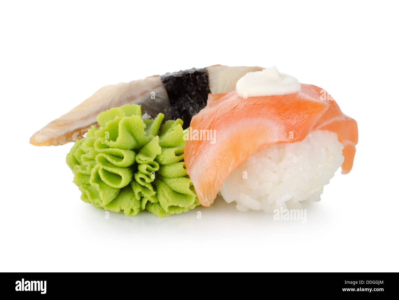 Sushi and wasabi isolated Stock Photo - Alamy