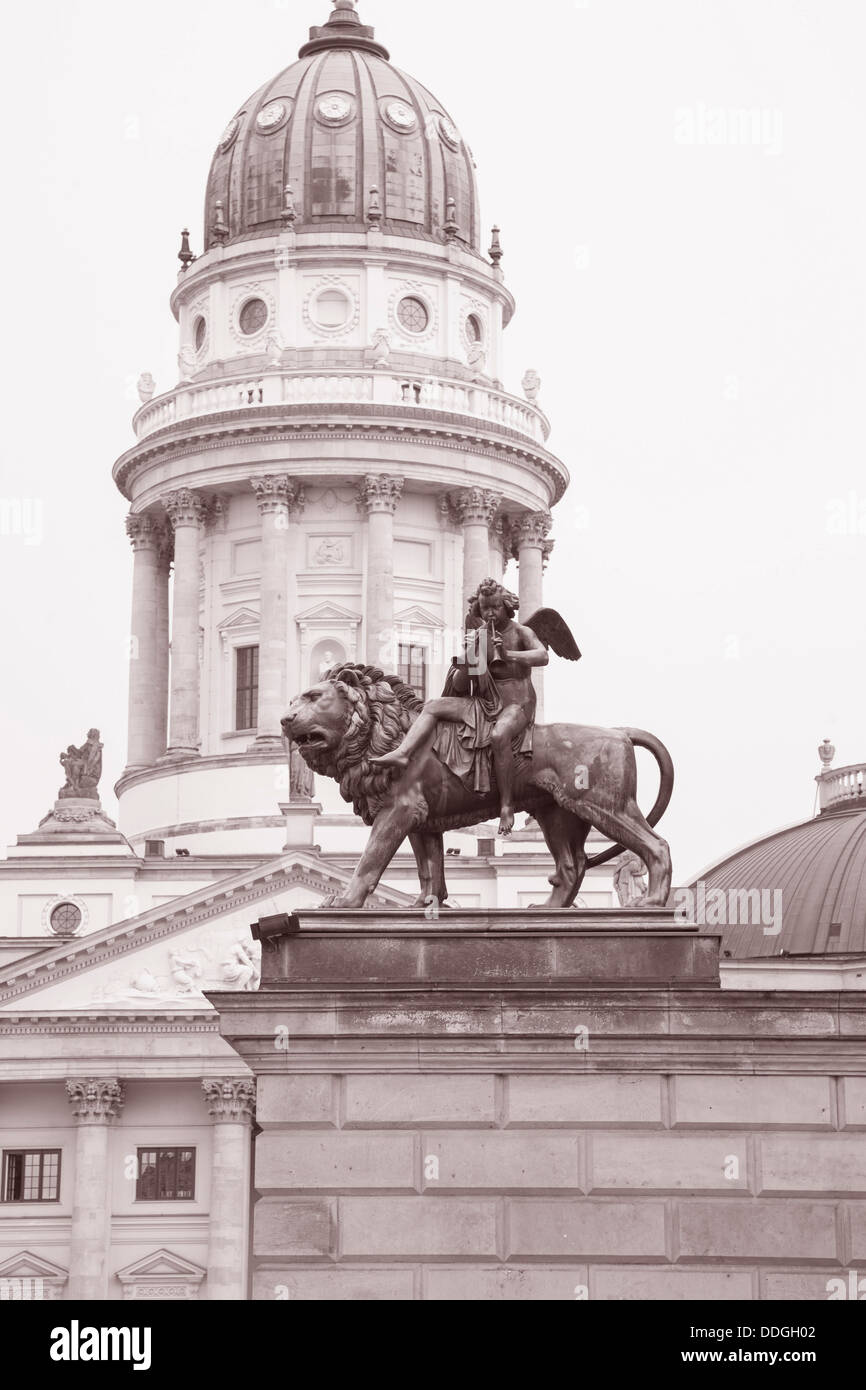 Statue of Konzerthaus Berlin - Berlin Concert Hall (1821) with ...