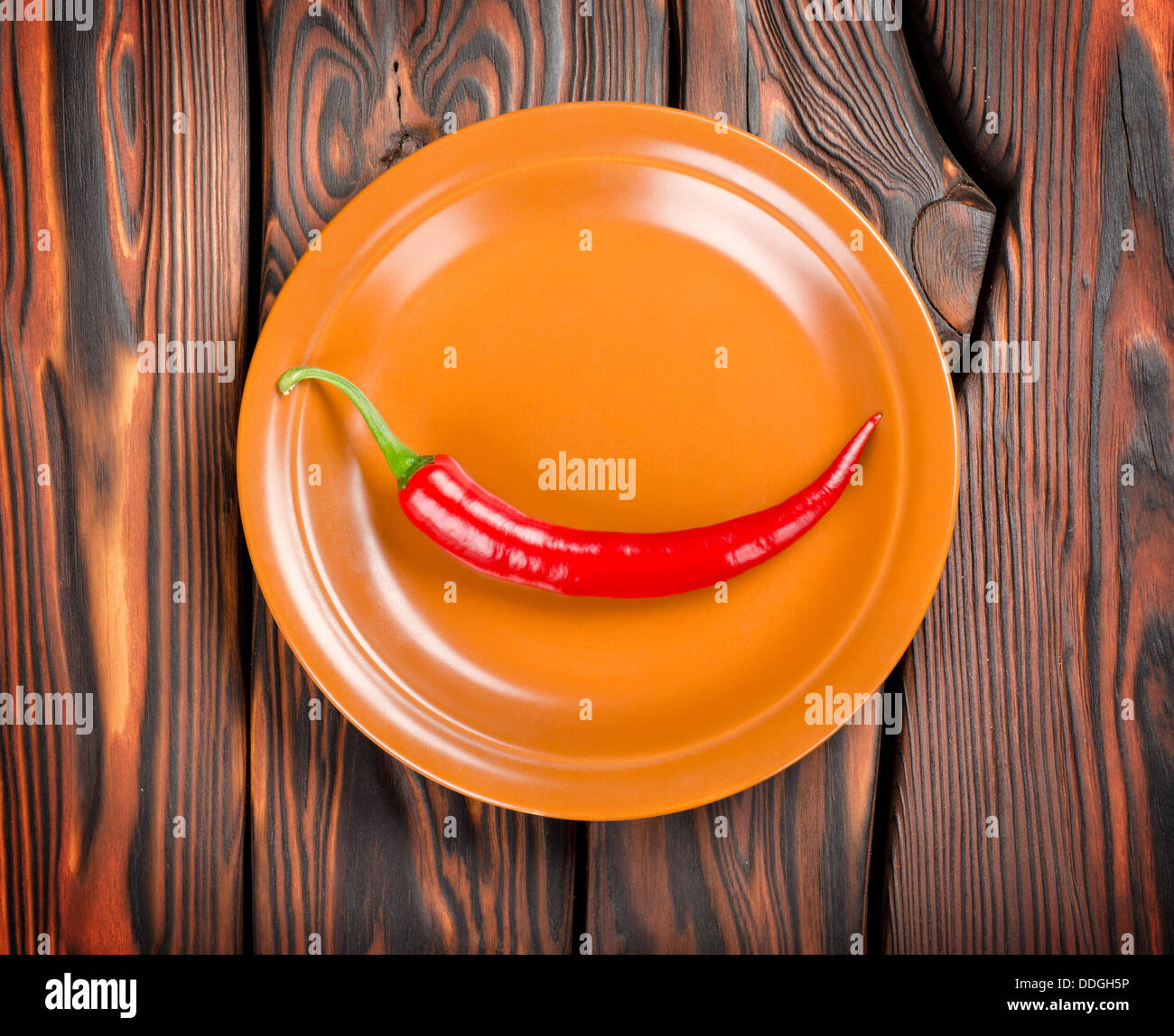 Pepper and plate Stock Photo - Alamy