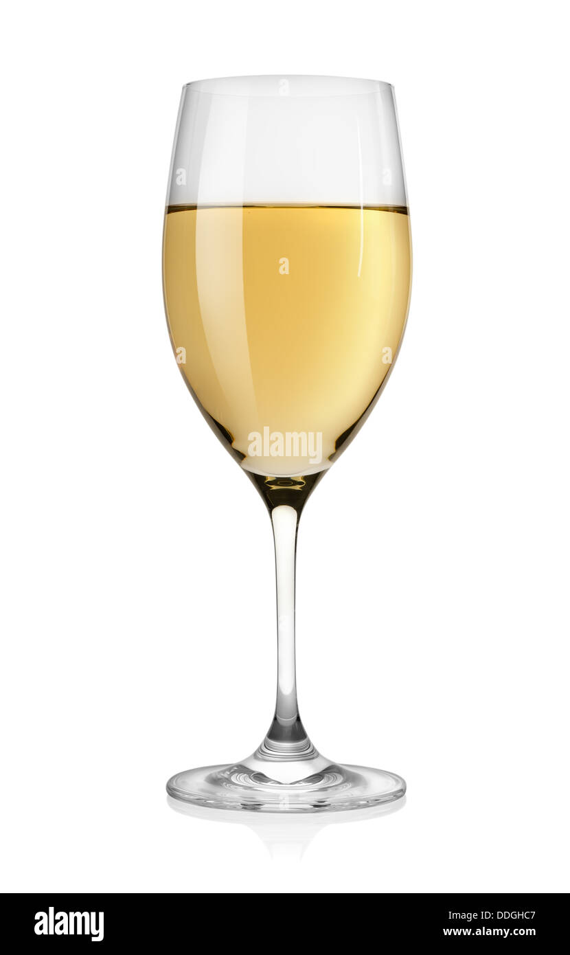 White wine in glass Stock Photo - Alamy