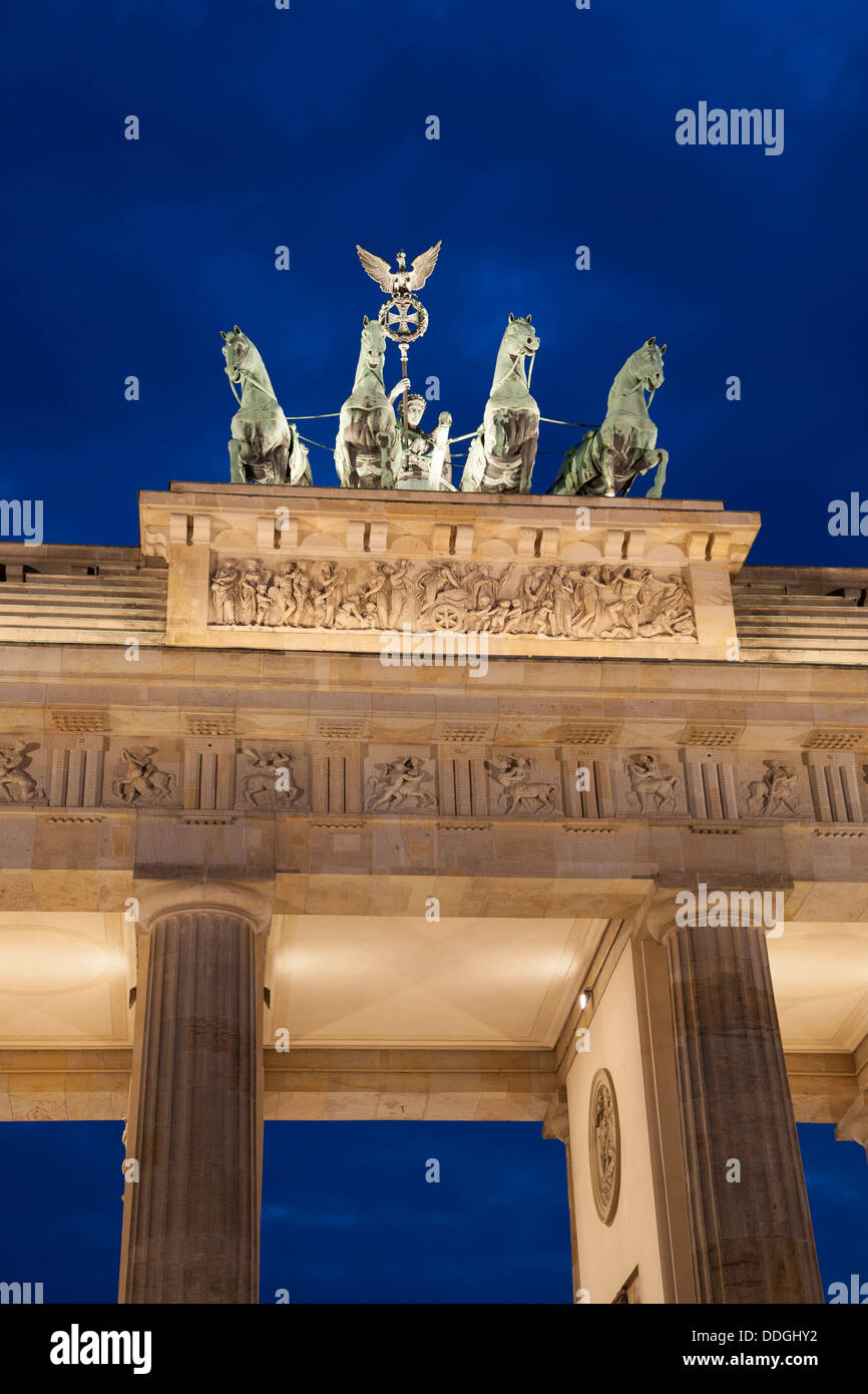 Quadriga Sculpture by Gottfried on Brandenburg Gate; Berlin; Germany ...
