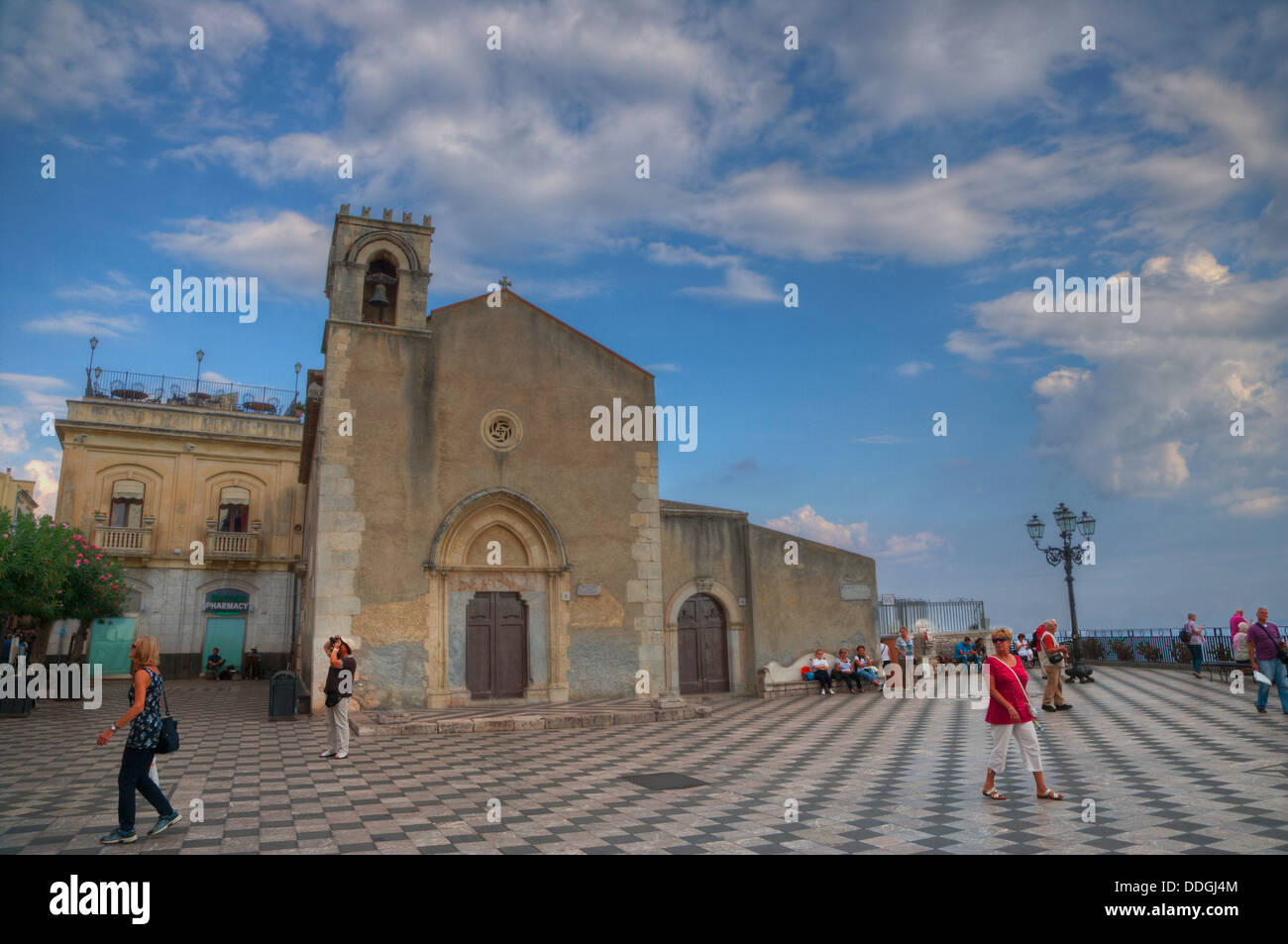 Facade of a church, San Giuseppe Church, Taormina, Sicily, Italy Stock ...