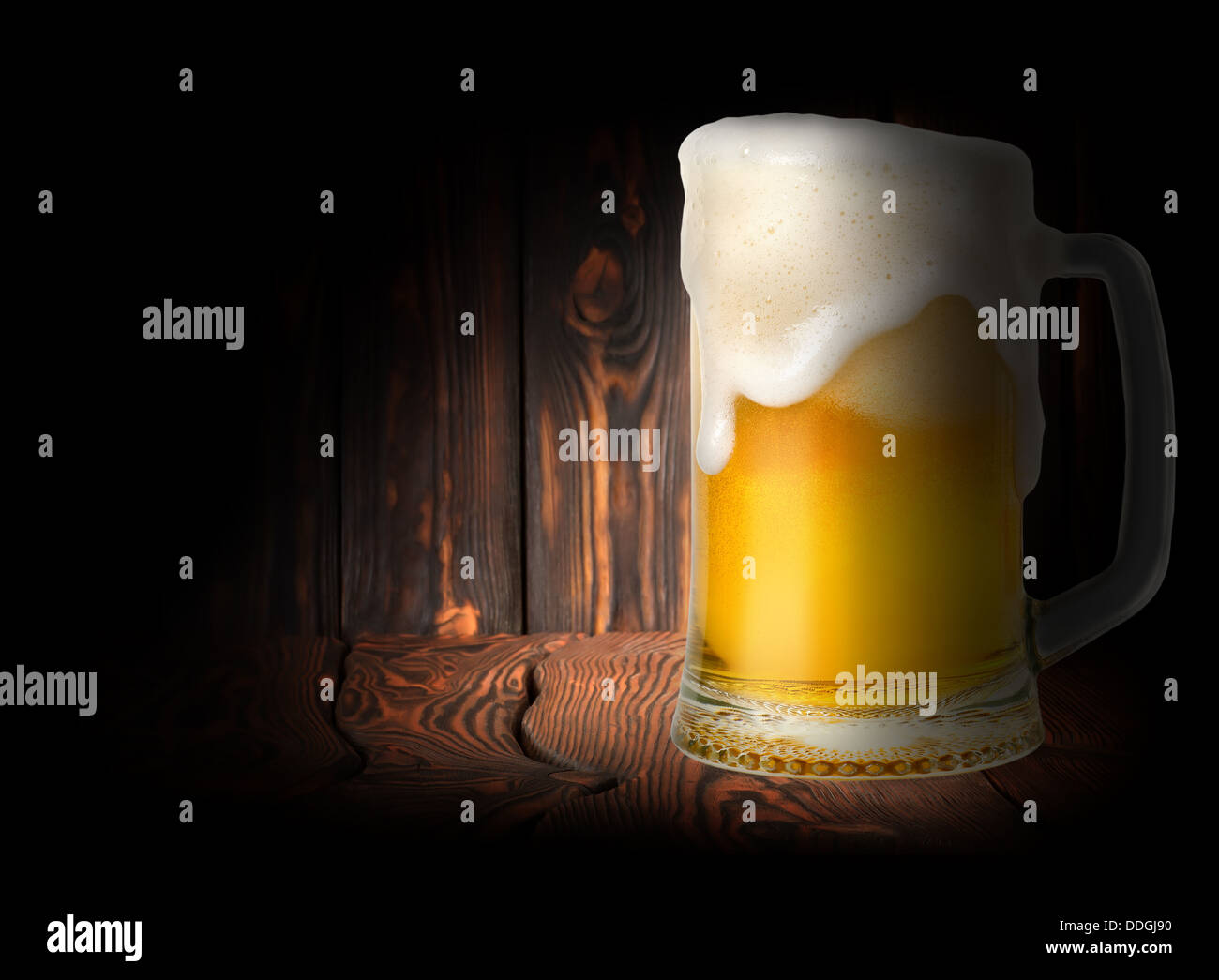Beer on a dark background Stock Photo - Alamy