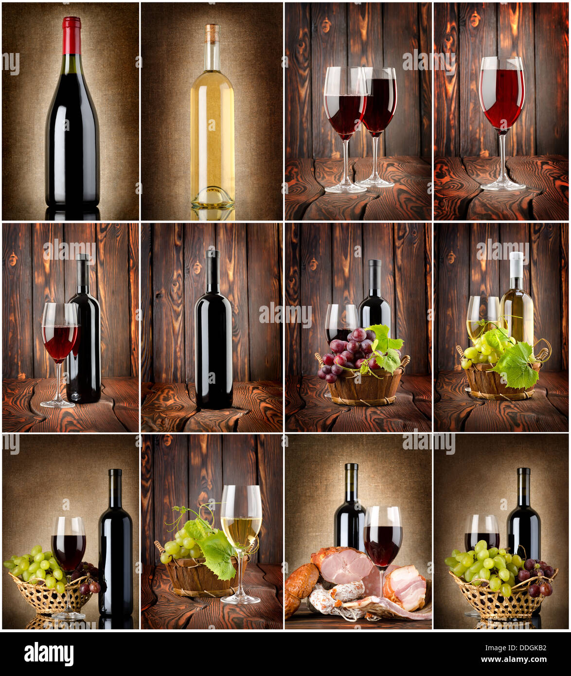 Wine collage hi-res stock photography and images - Alamy