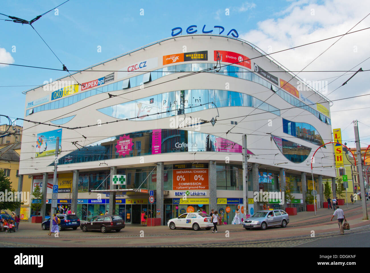 Delta shopping centre Fungerova street central Liberec city Krajský ...