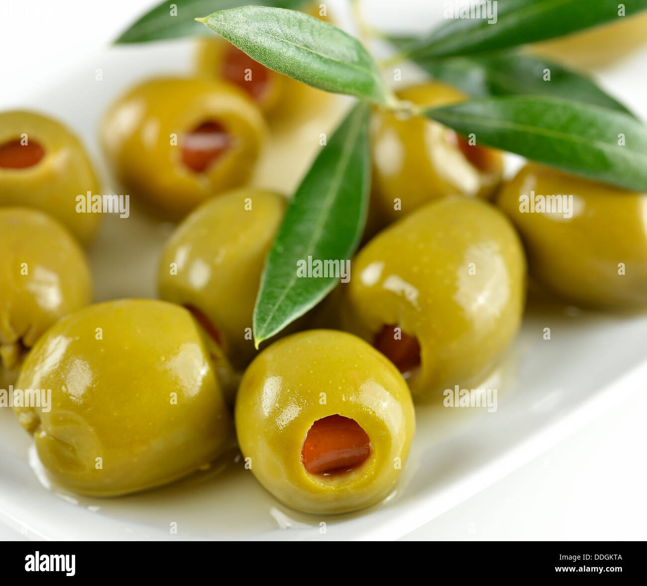 Green Stuffed Olives Stock Photo - Alamy