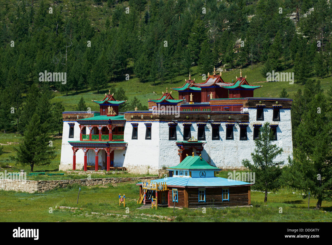 Mongolia, Khentii province, Baldan Bereeven Khiid monastery built in ...