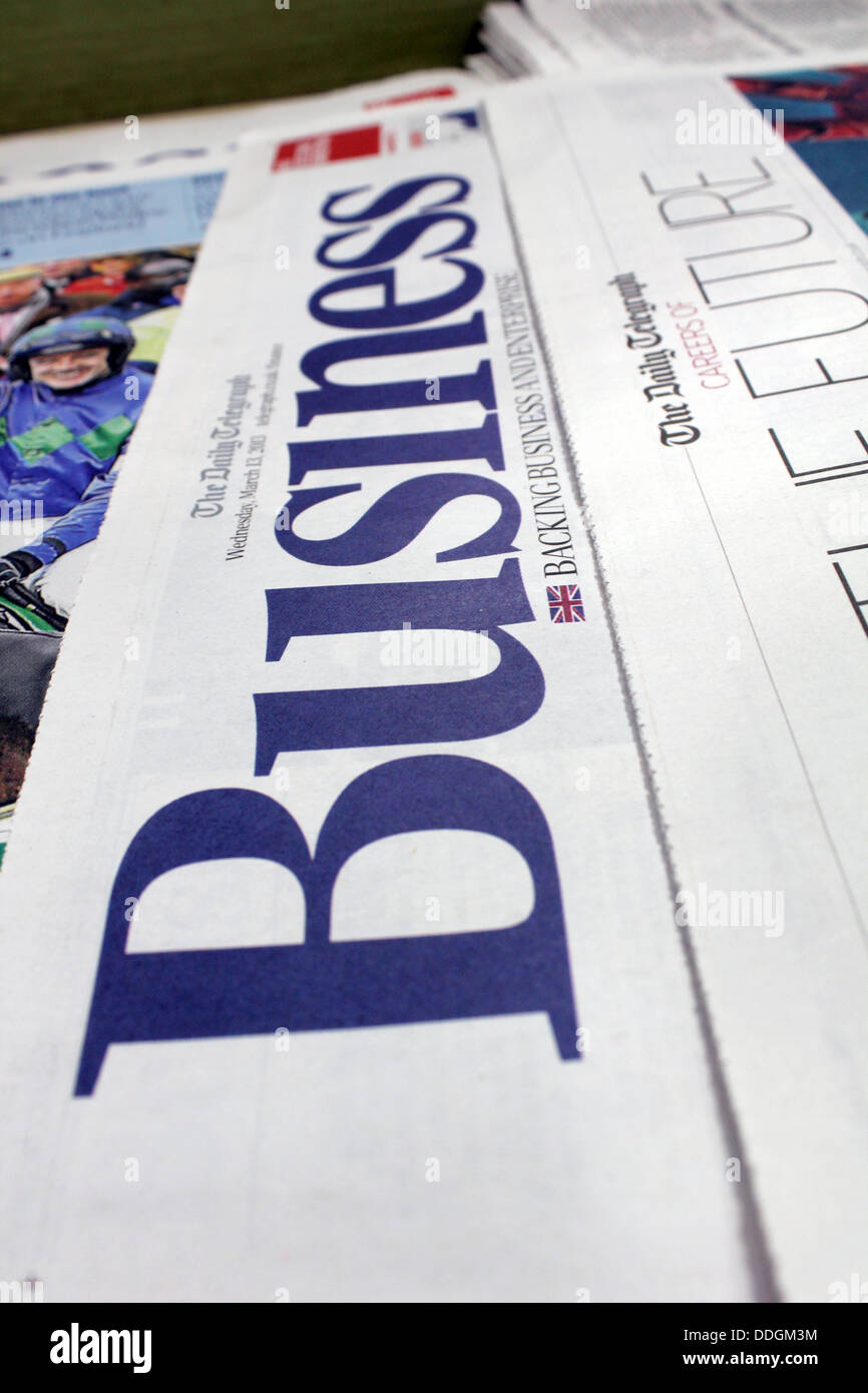 Business Title of News paper Stock Photo - Alamy