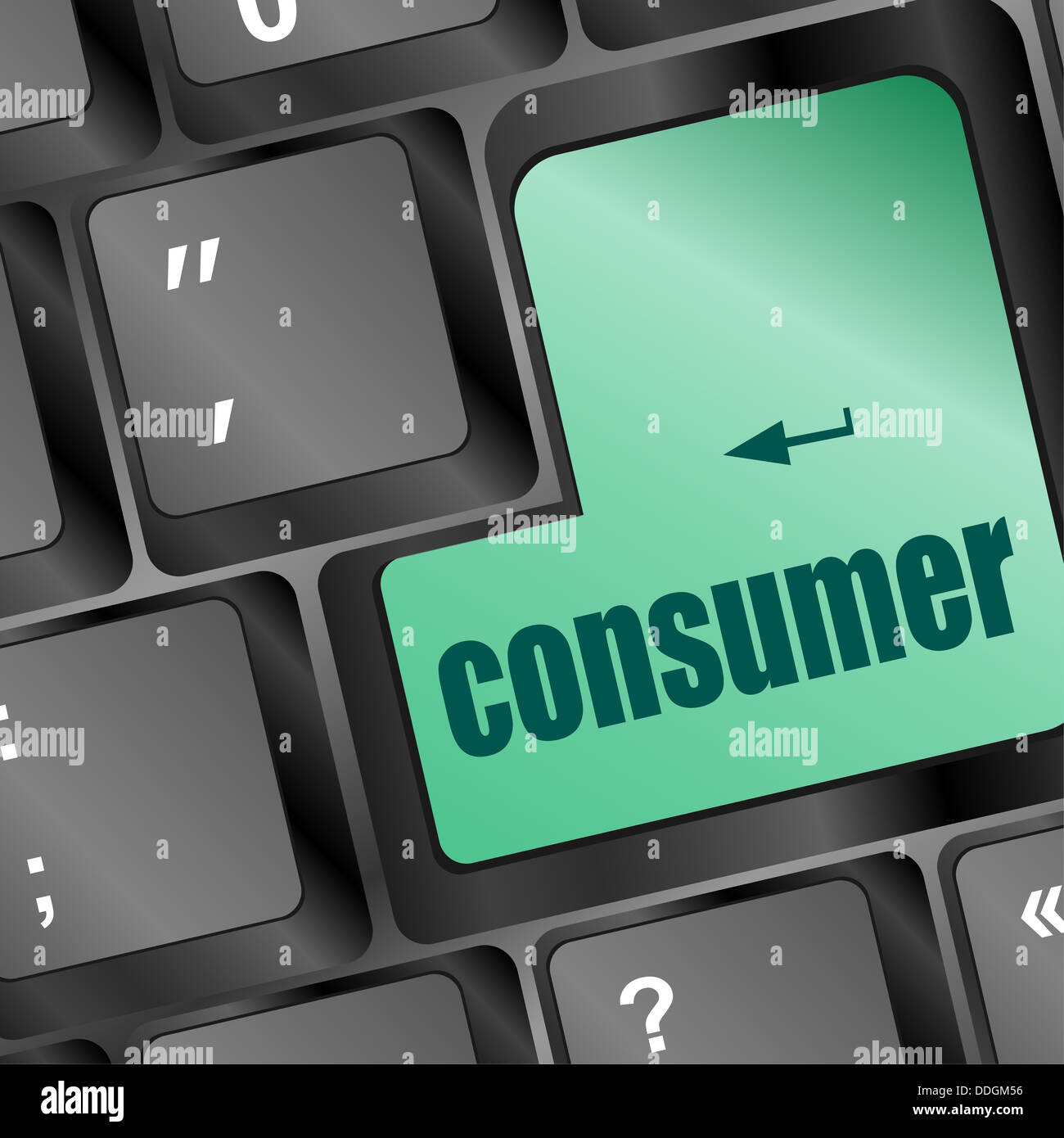 computer keyboard with consumer word on button Stock Photo - Alamy