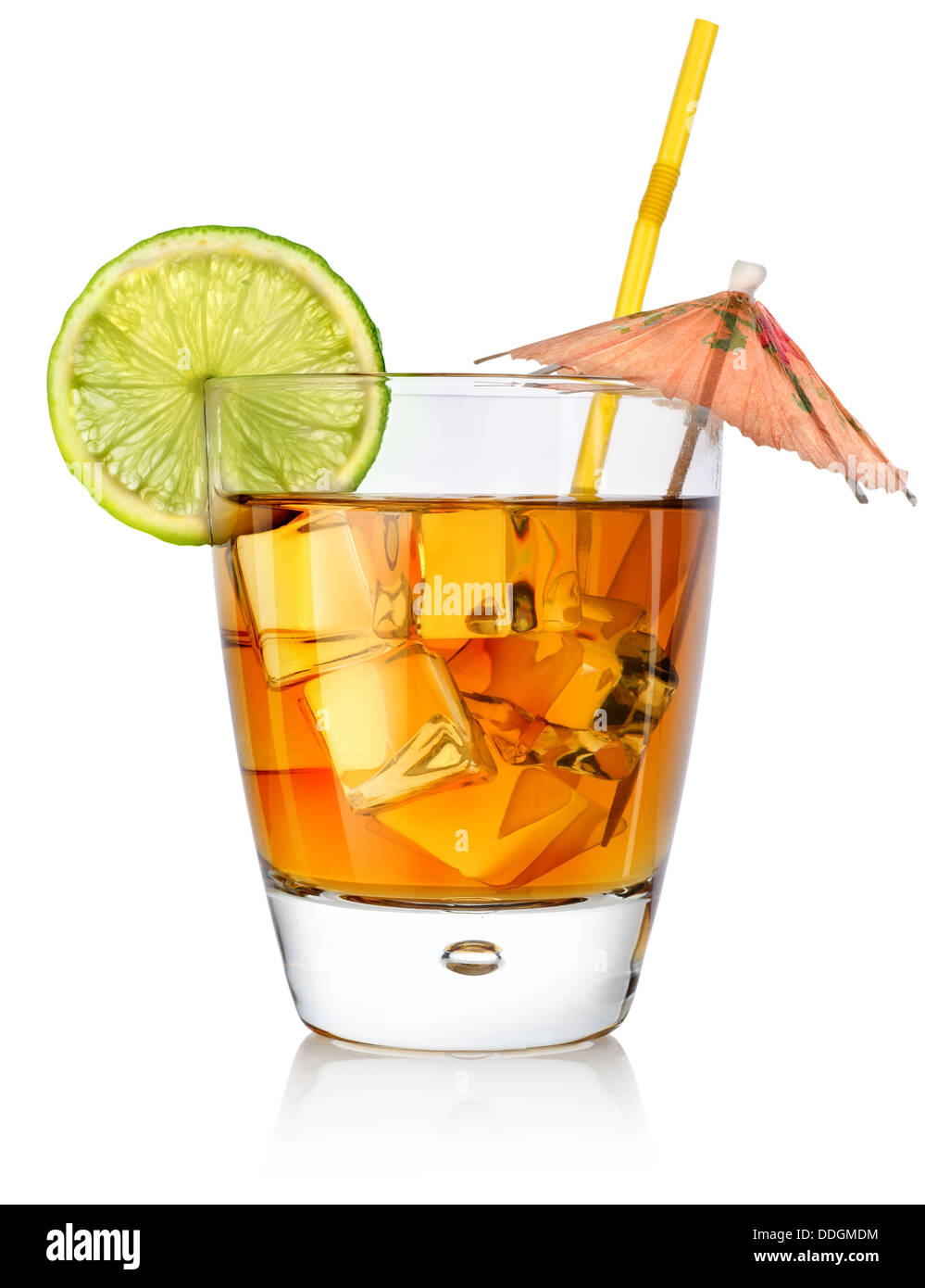 Amber cocktail in a glass Stock Photo - Alamy