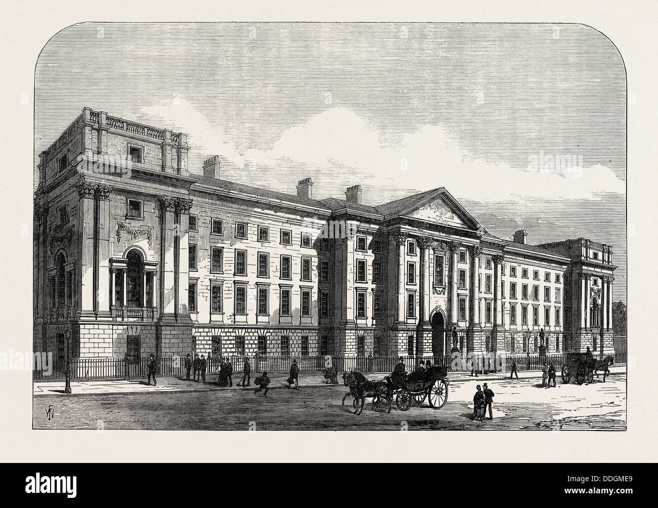 Engraving of trinity college hi-res stock photography and images - Alamy