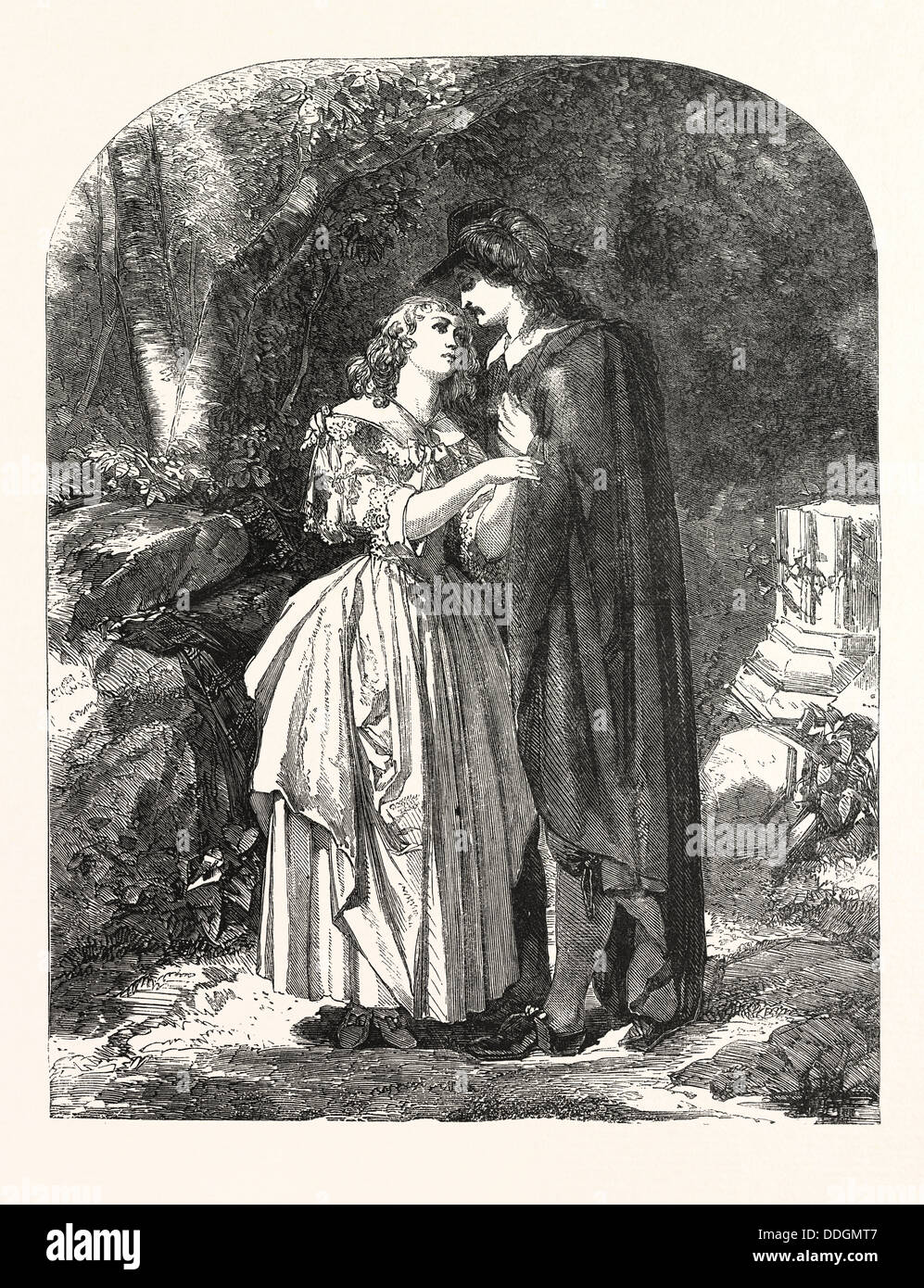 THE MERMAIDEN'S WELL. PAINTED BY J. ABSOLON Stock Photo - Alamy