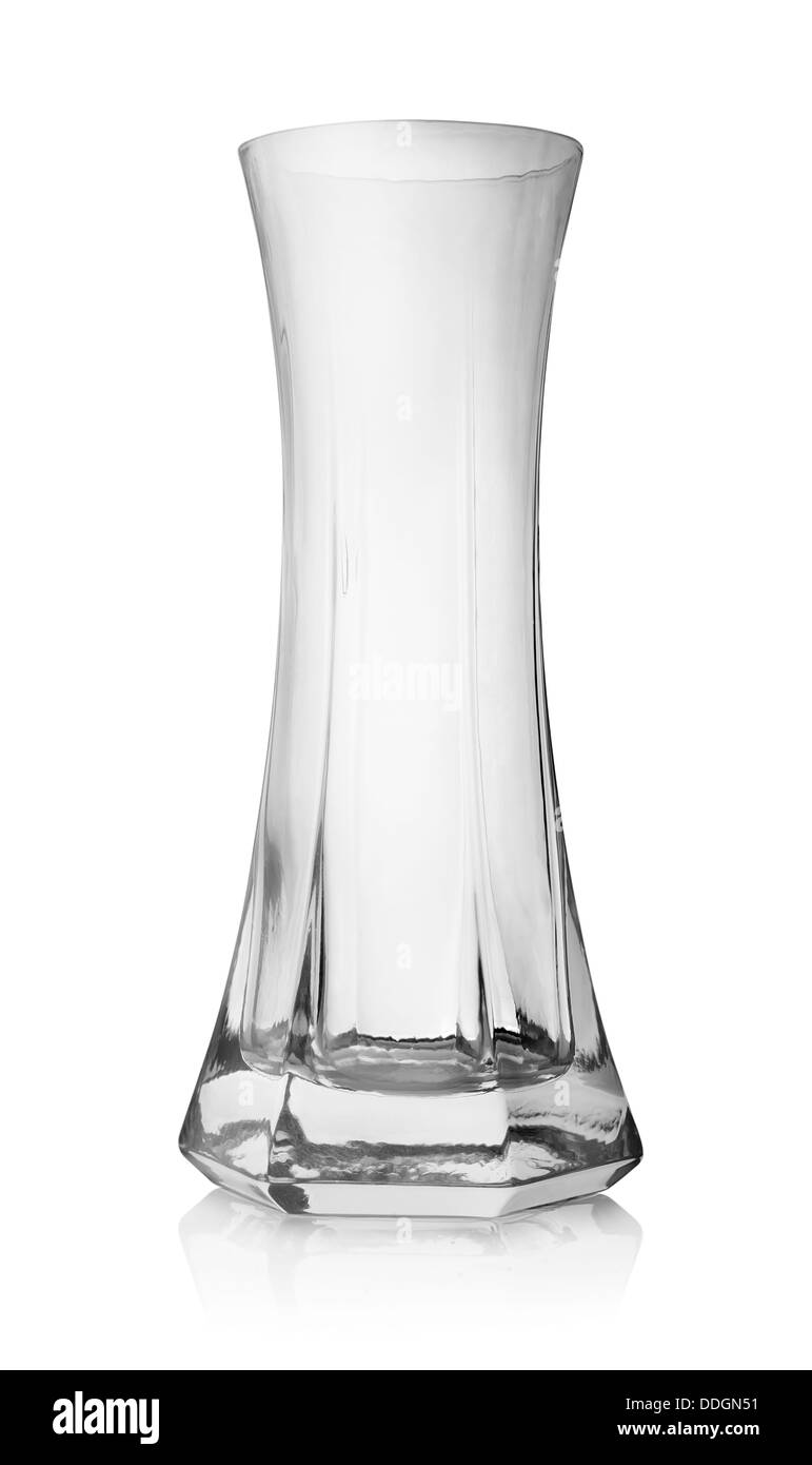 Glass vase isolated on a white background Stock Photo - Alamy