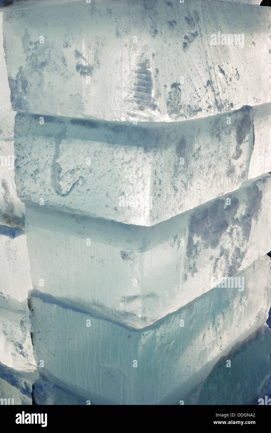 big translucent ice blocs in the sunshine Stock Photo - Alamy