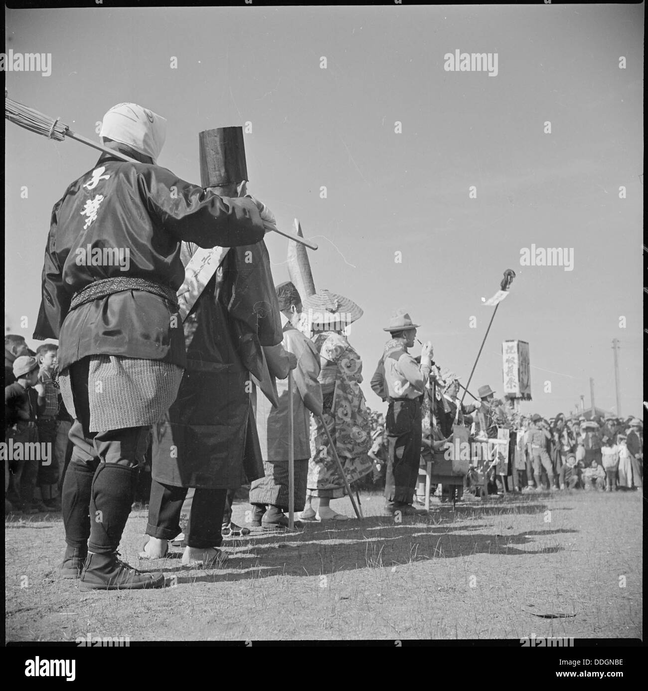 Evacuees at Tule Lake Relocation Center in Newell, California, a key ...