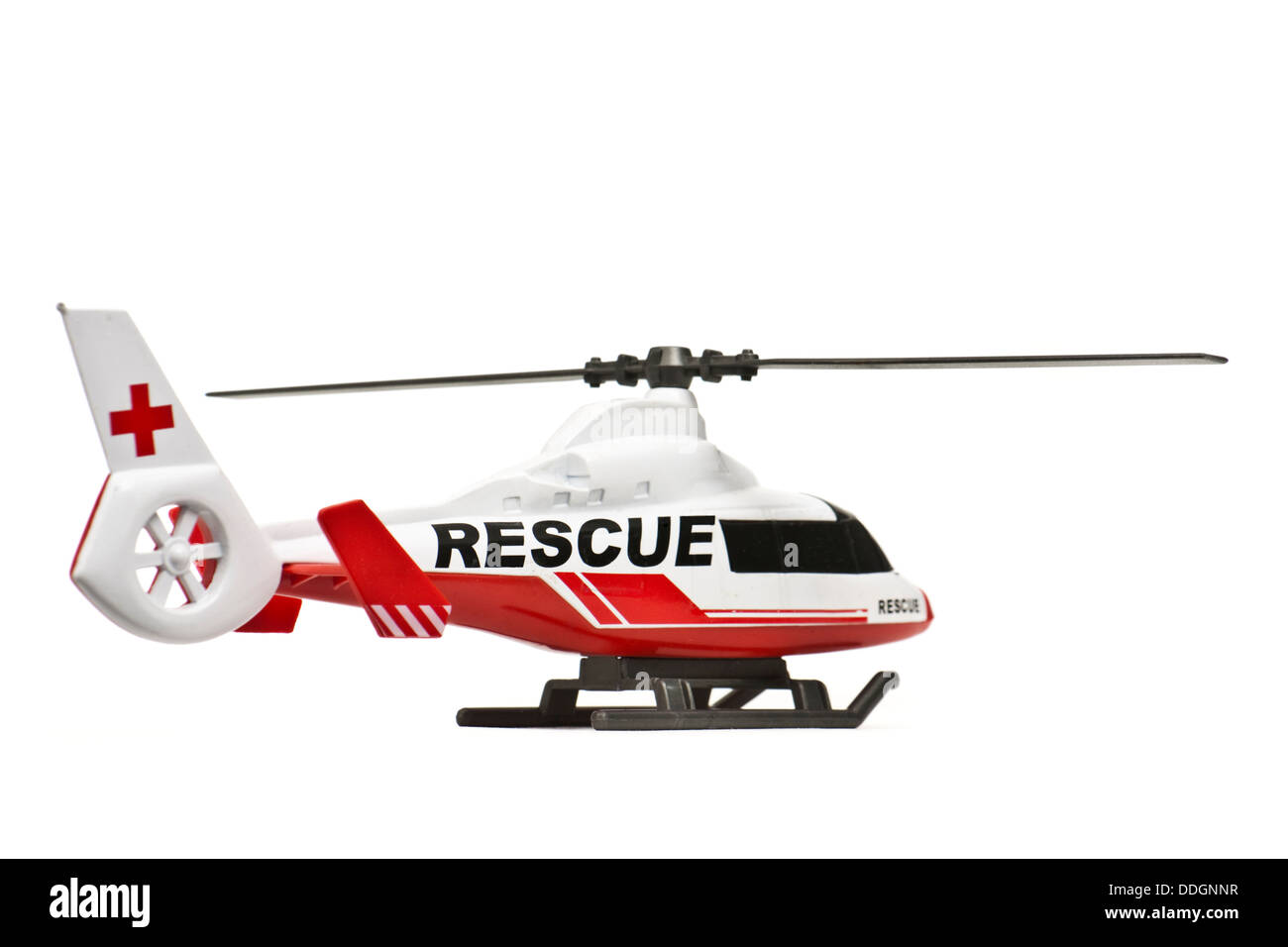 Mountain rescue helicopter model toy Stock Photo - Alamy