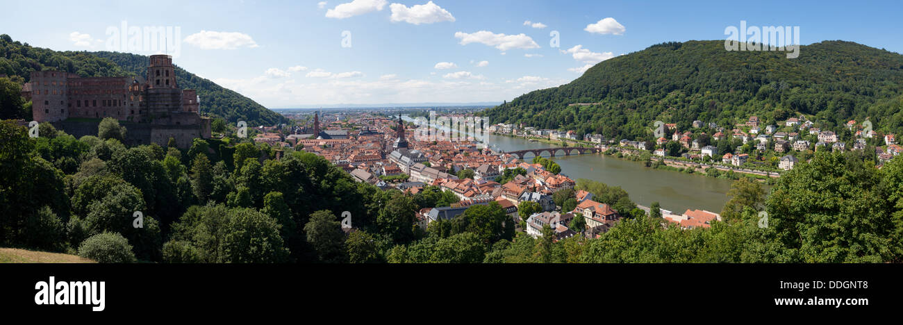 Heidelberg city panorama Stock Photo - Alamy