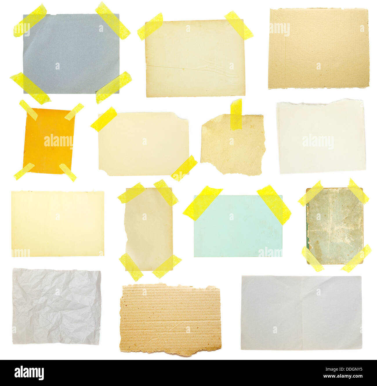 collection of old note paper Stock Photo - Alamy