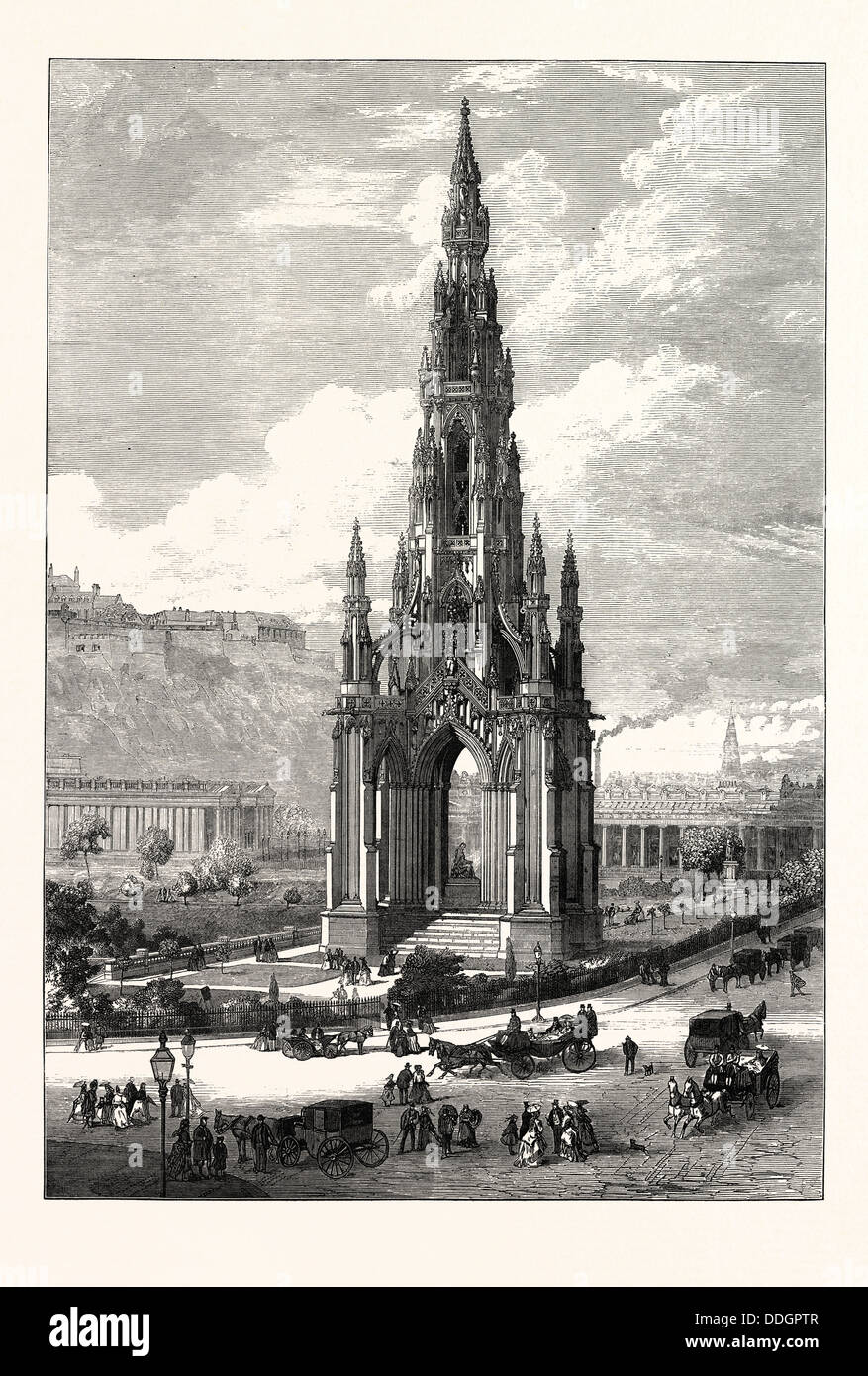 THE SCOTT MONUMENT, EDINBURGH, SCOTLAND, UK, 1871 Stock Photo - Alamy